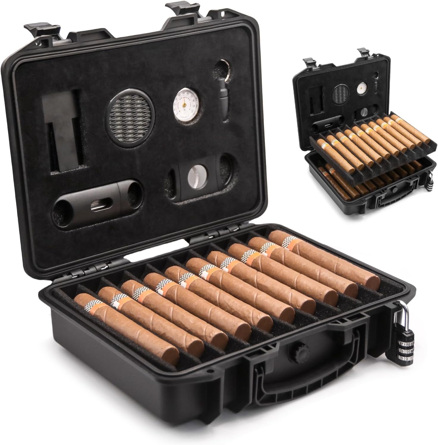 Amazon.com: INFINITKIN Cigar Humidor Case | Lockable, Waterproof ...