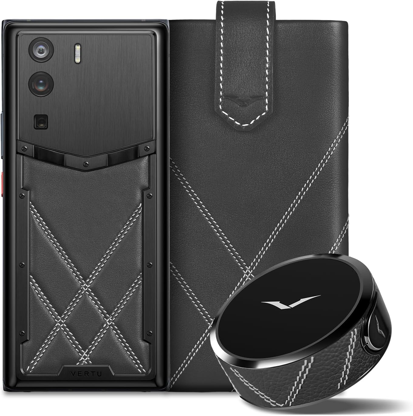 METAVERTU Stitching Limited Edition Secure Phone, Calf Leather Unlocked ...