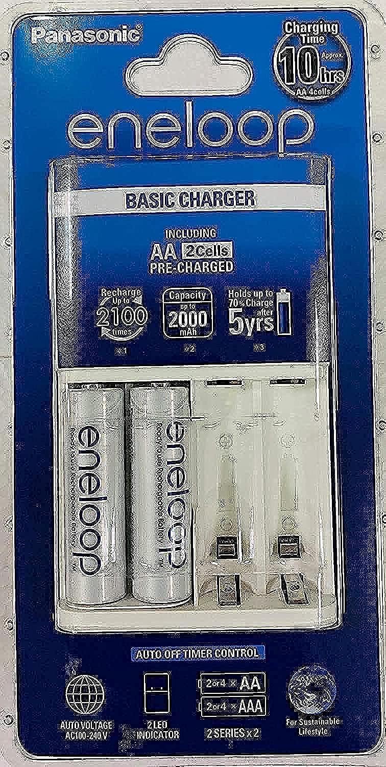 eneloop SmartPlus Charger, for 1-4 AA/AAA Rechargeable Batteries, 1.5h ...