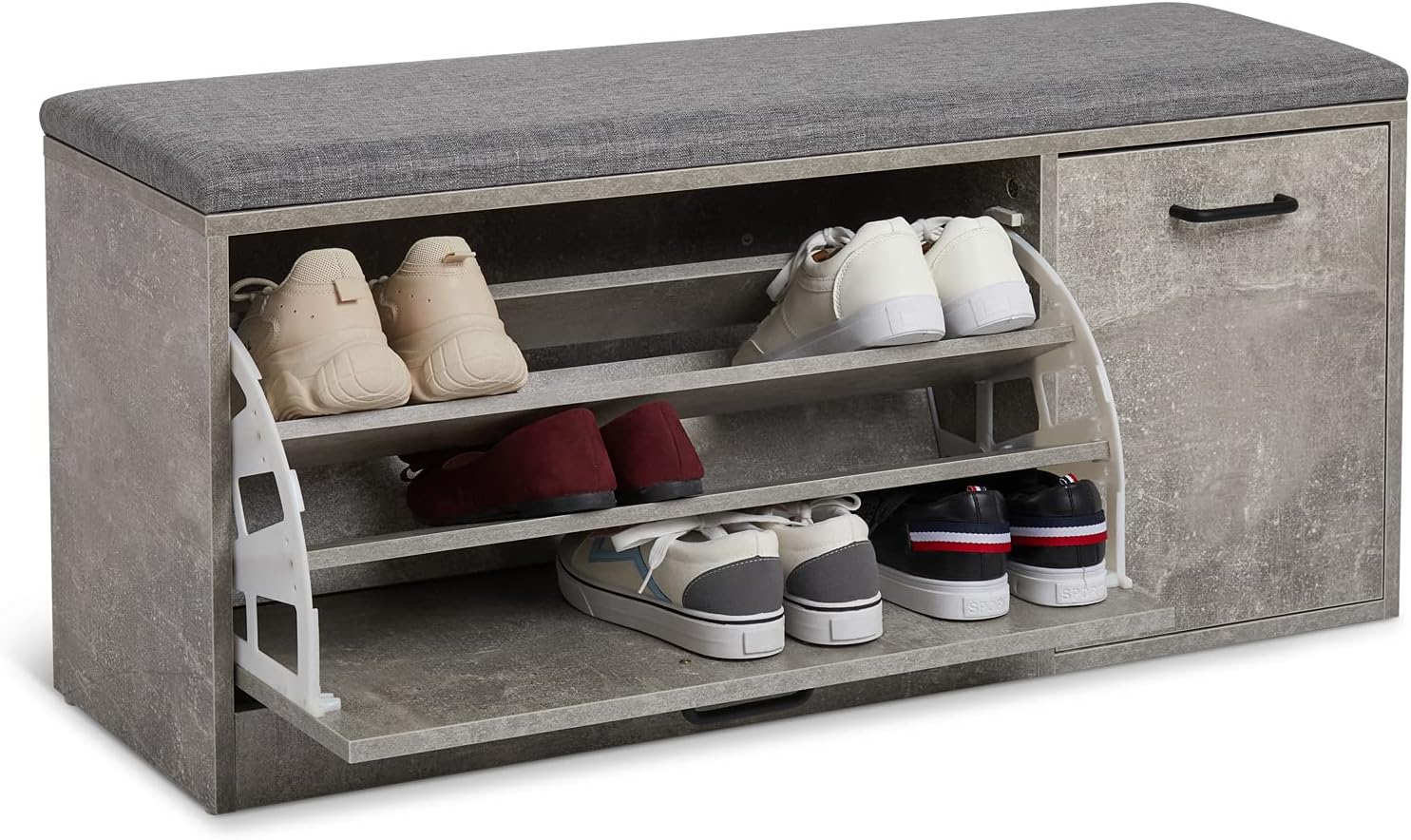 Amazon.com: Mondeer Shoe Storage Bench, with Seat Cushion Drawer and ...