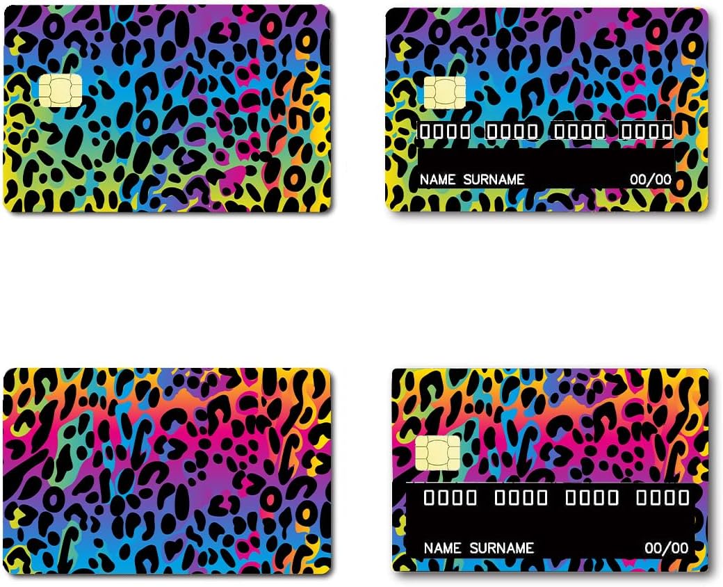 Amazon.com : Leopard 4pcs Debit Card Skin Credit Card Skin for ...