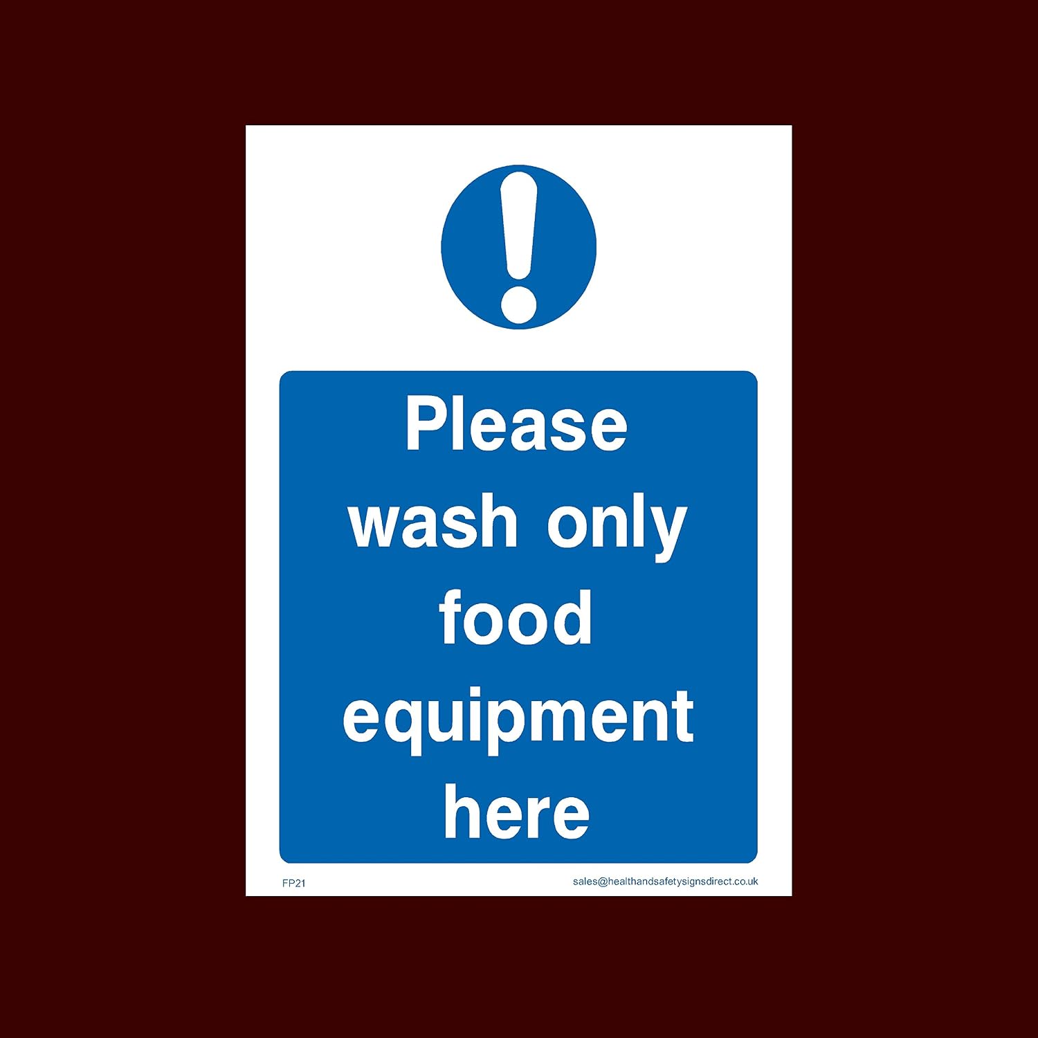 Food Equipment wash only Sticker/Self Adhesive Sign - Raw, Cooked ...