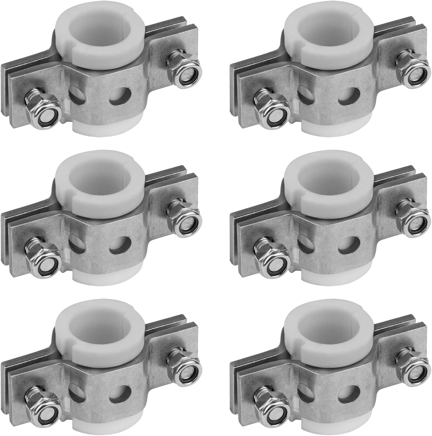 TSSS 6 PCS 25.4 mm (1") Pipe Clamps Support, Stainless Steel Bracket ...