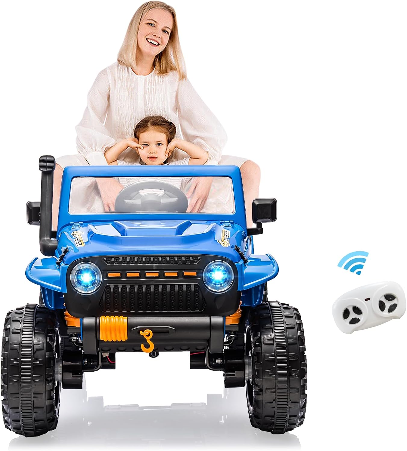 Amazon.com: 24V Electric Ride On Car, 2 Seater Battery Powered Truck ...