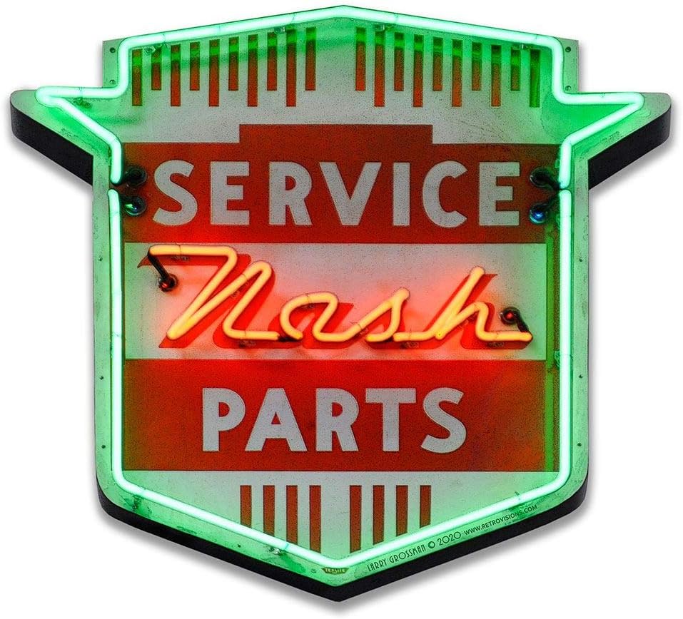 Amazon.com: 1950's Nash Service Parts Neon Stylized Plasma Cut Metal ...
