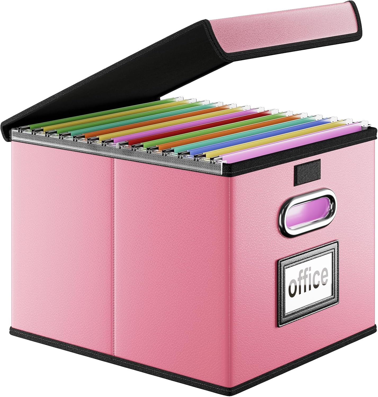 Amazon.com: Huolewa Upgraded File Organizer Box with Lid, Collapsible ...