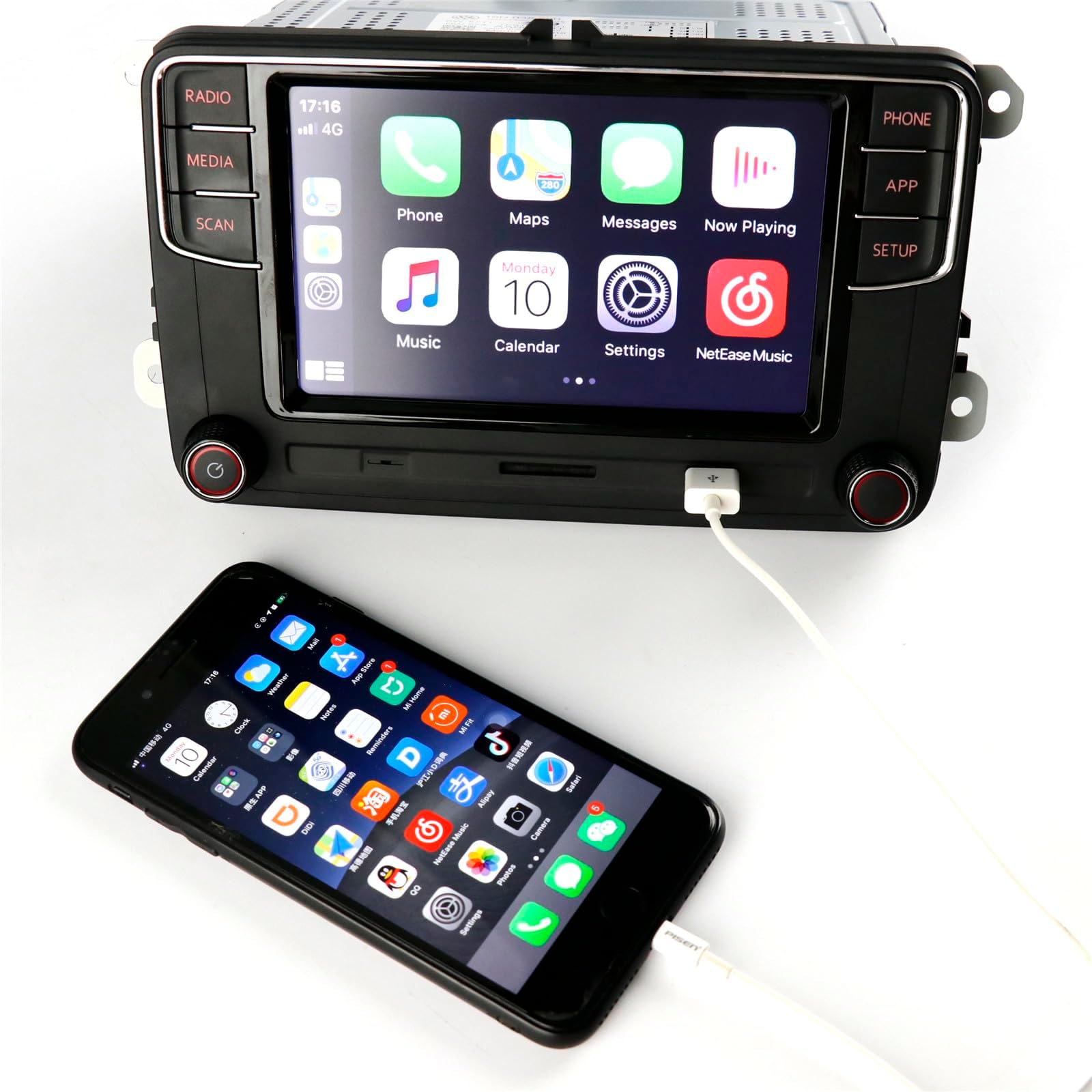 Rilycay RCD360 PRO RCD330 Car Radio,6RD035187B Wireless Carplay Android ...