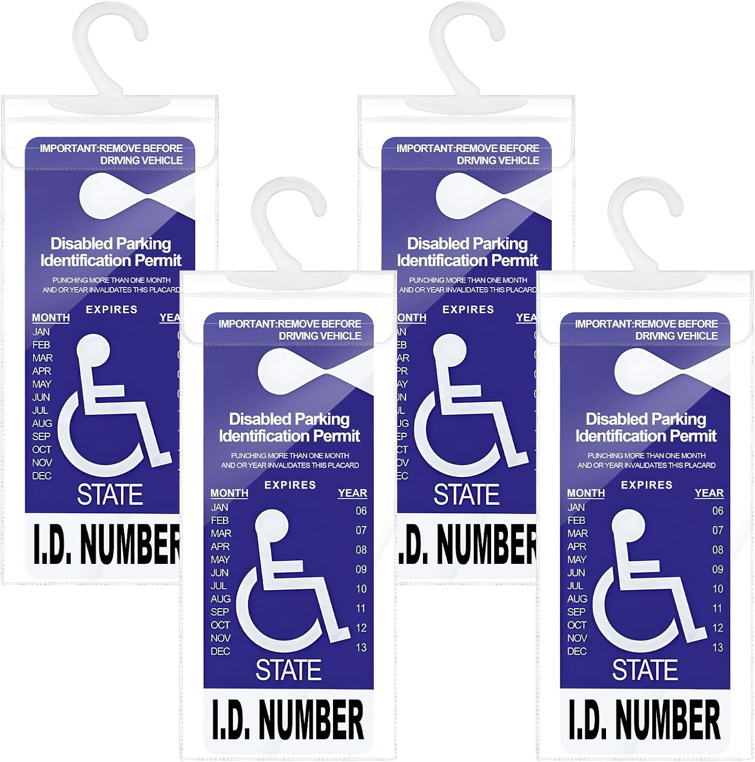 Alpmosn Handicap Parking Placard Holder, Ultra Transparent Disabled ...