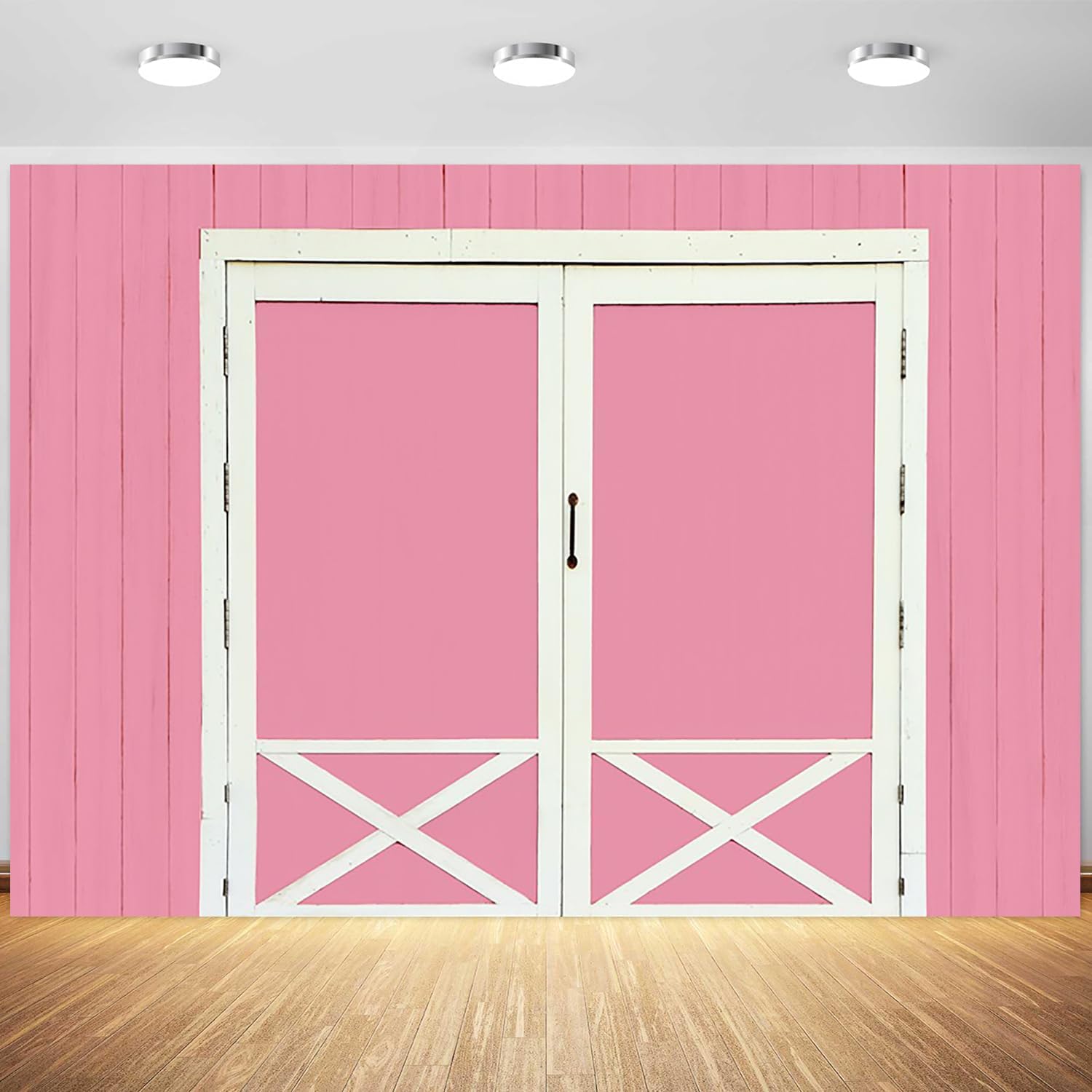 Amazon.com : 7x5ft Pink Wood Barn Door Backdrop Western Cowgirl Farm ...