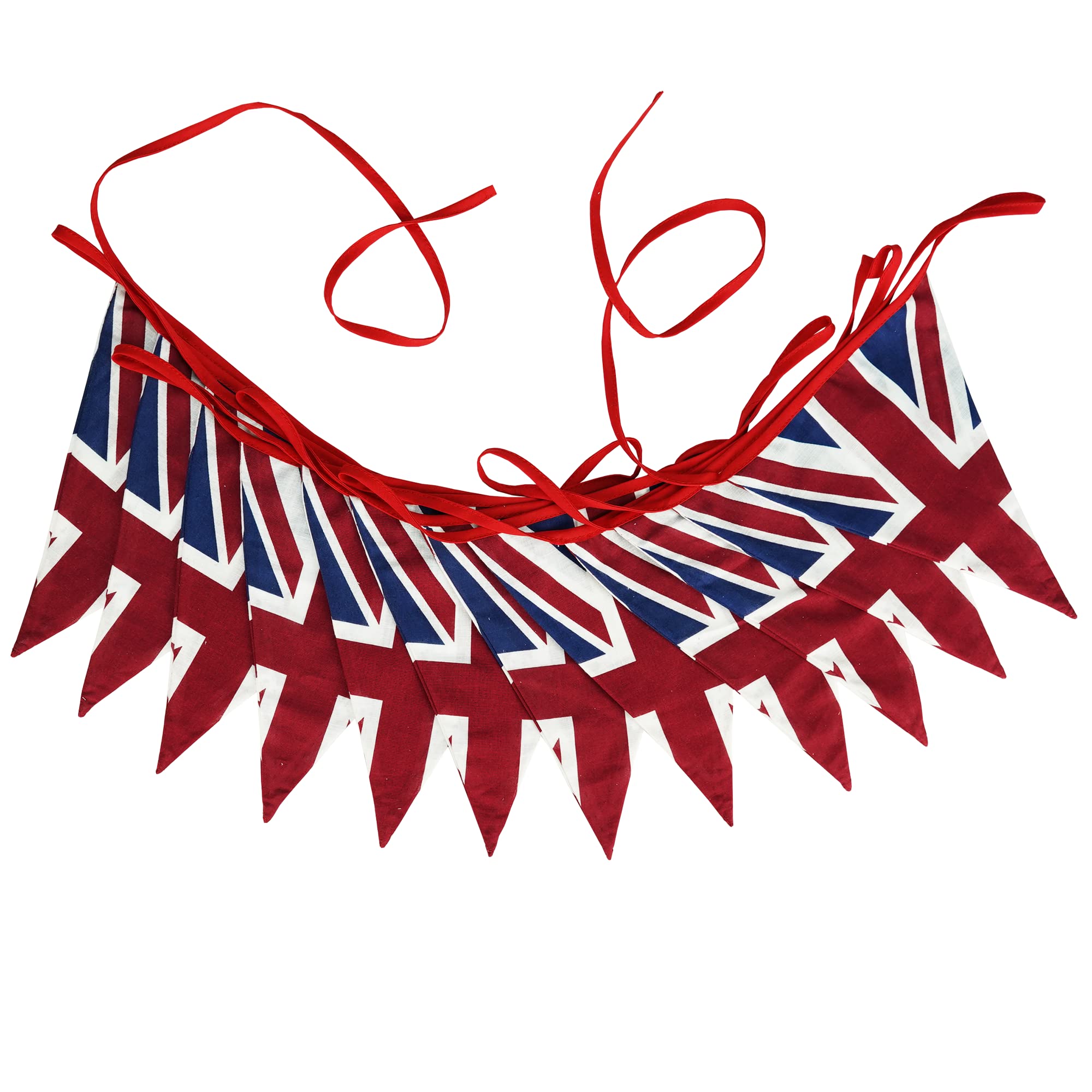 G2PLUS 6M Vintage Fabric Union Jack Bunting Banner - 12PCS Double Sided ...