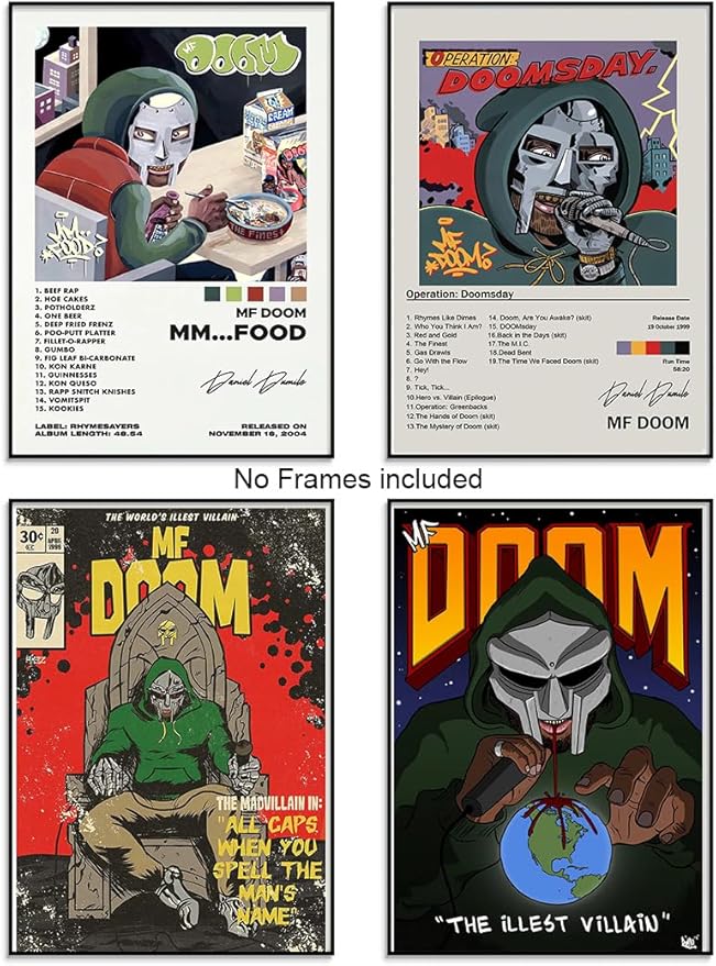 Amazon.com: mf poster doom Music Album Cover Signed Limited Poster，(Set ...