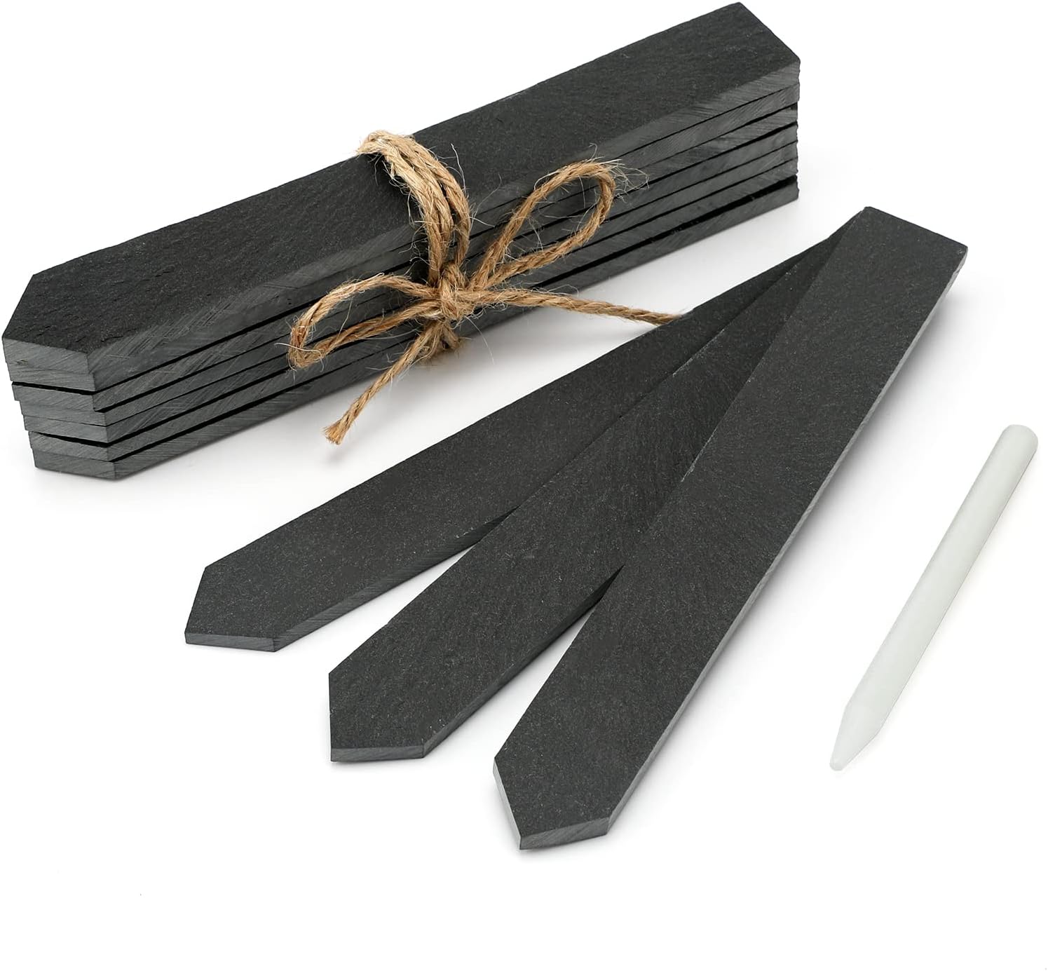 Amazon.com: KINGLAKE GARDEN Slate Plant Labels,10 Pcs 6 Inch Garden ...