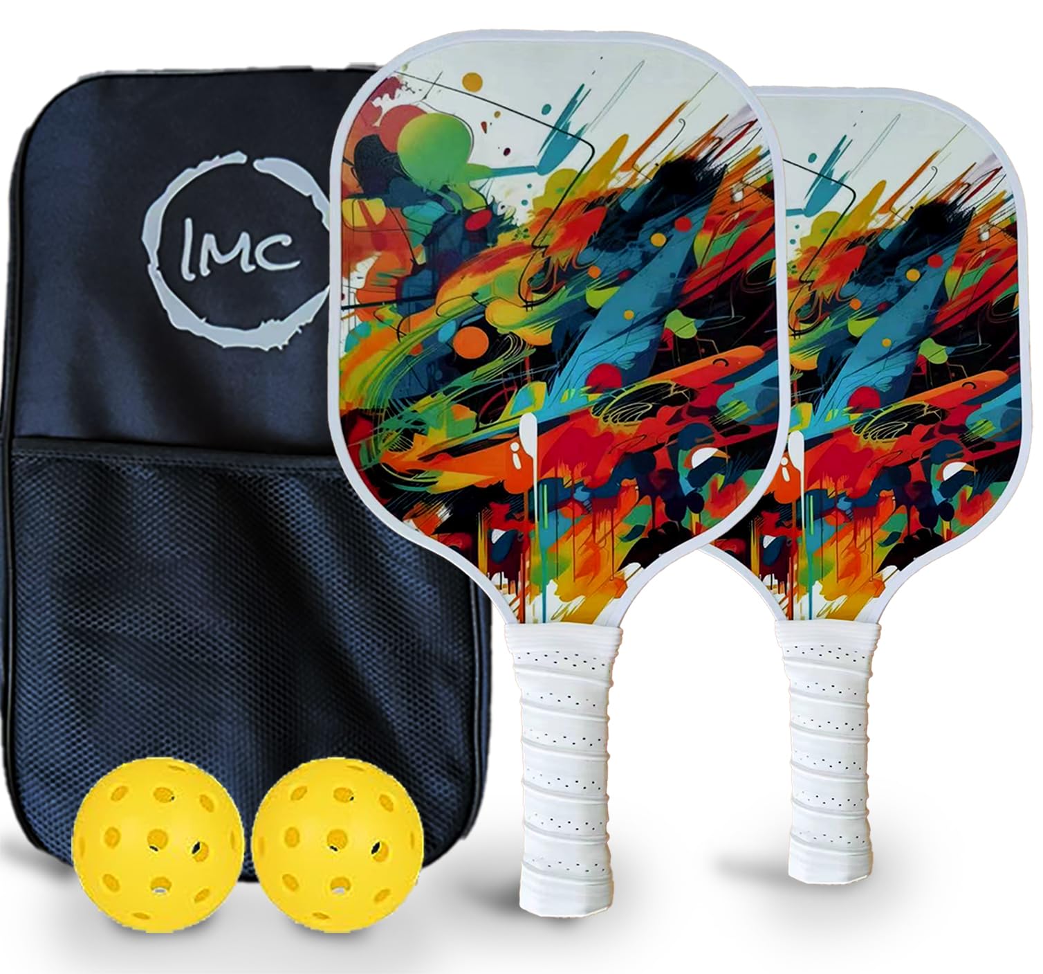 Pickleball Paddles Set of 2, Lexivia, Carbon Fiber Surface (CHS ...