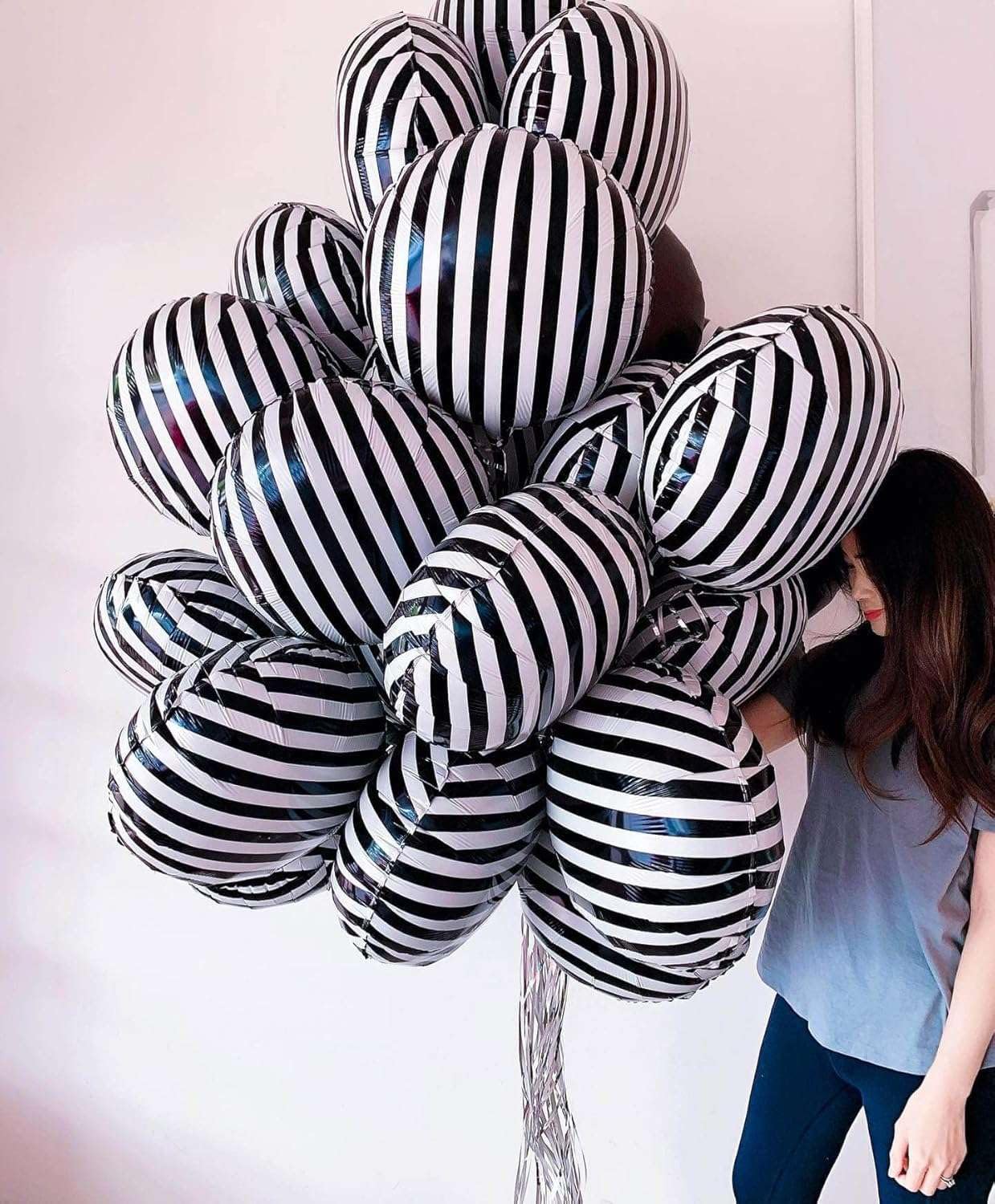 10 globos de aluminio a rayas... - B0D9DBB1N6 | Encarguelo.com