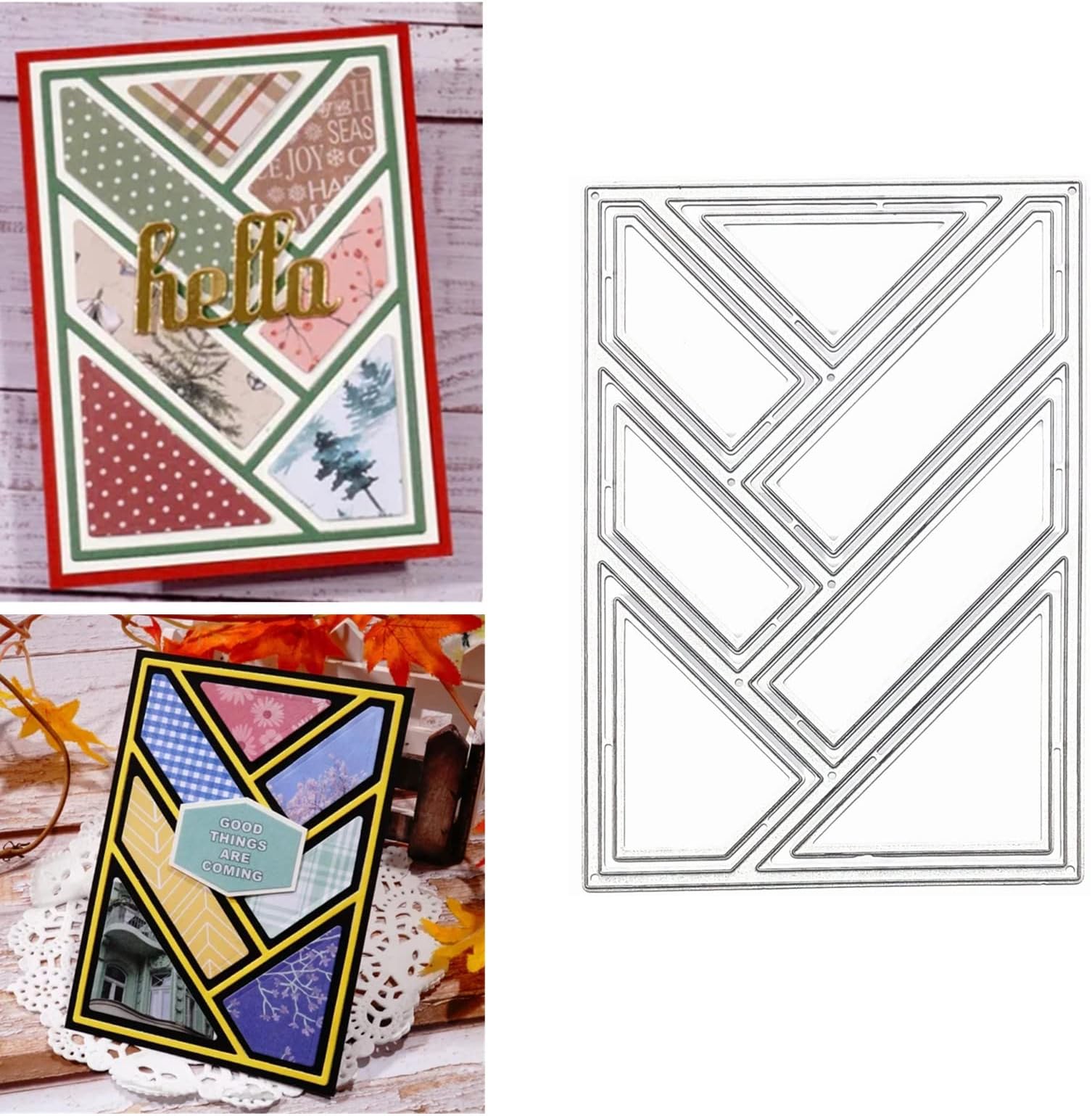 GLOBLELAND Combination Circle Metal Cutting Dies Rectangular Nested ...