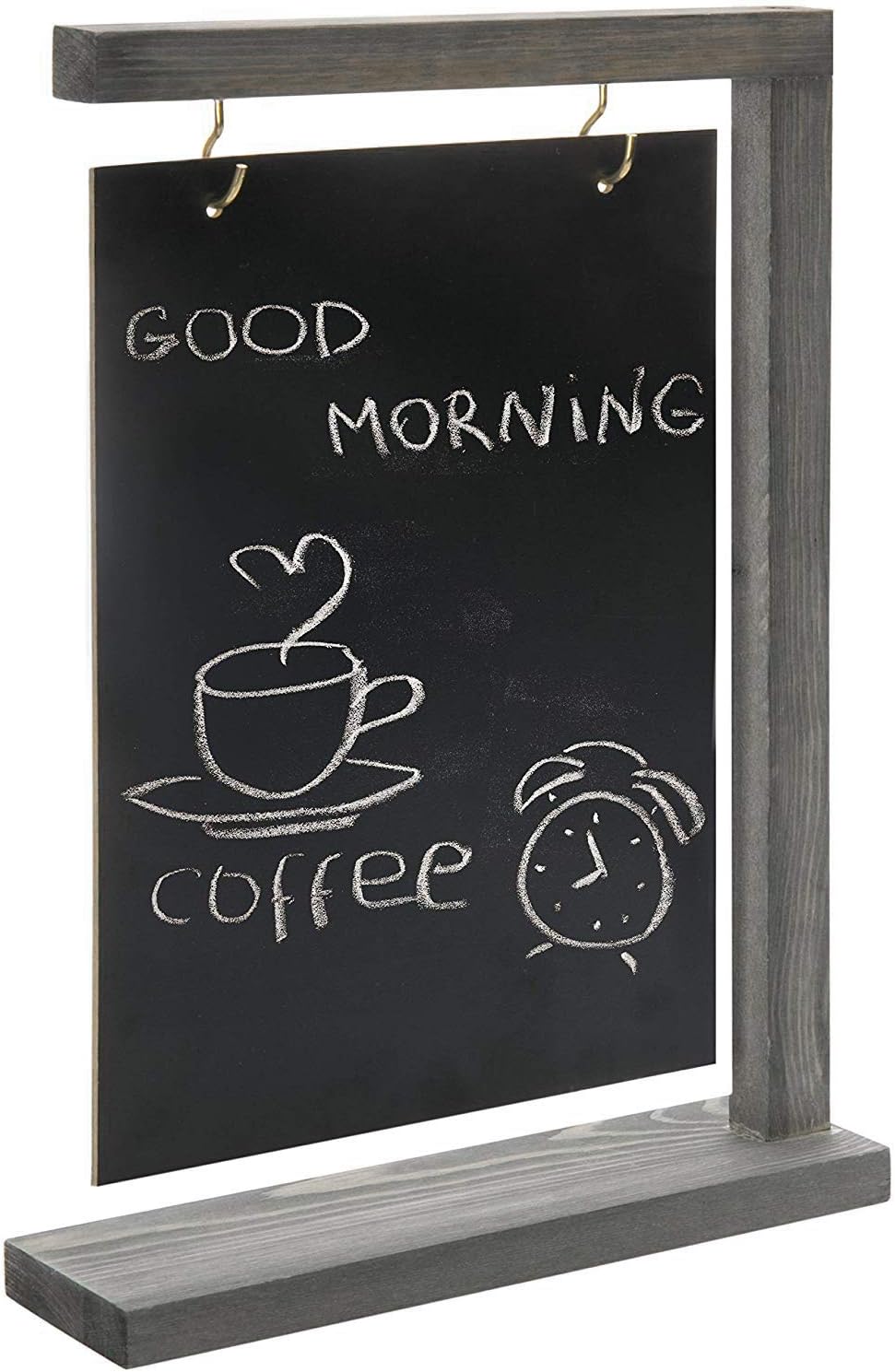 MyGift Rustic Grey Wood Tabletop Hanging Chalkboard Sign : Amazon.ca ...