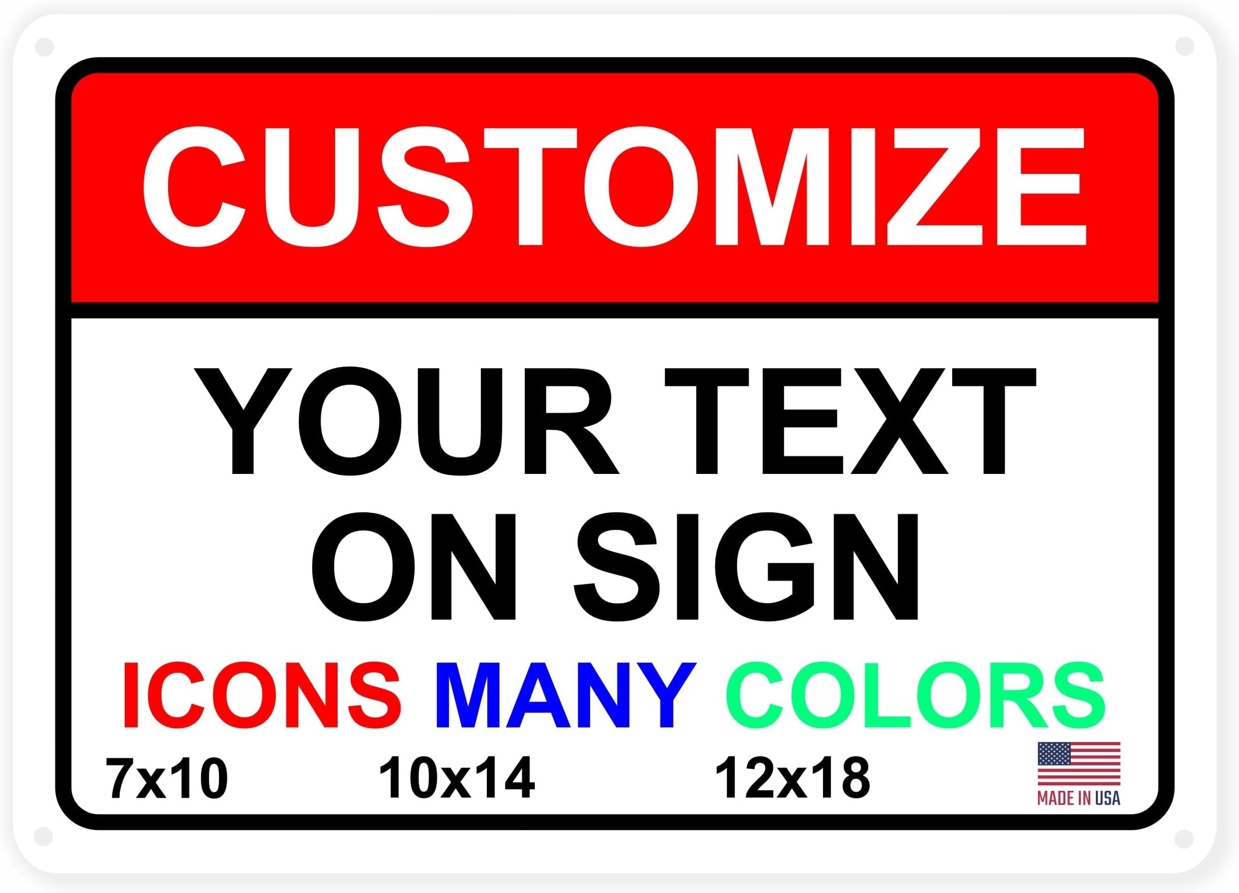 Amazon.com: Custom Signs Outdoor Metal for Home Office Business Decor ...