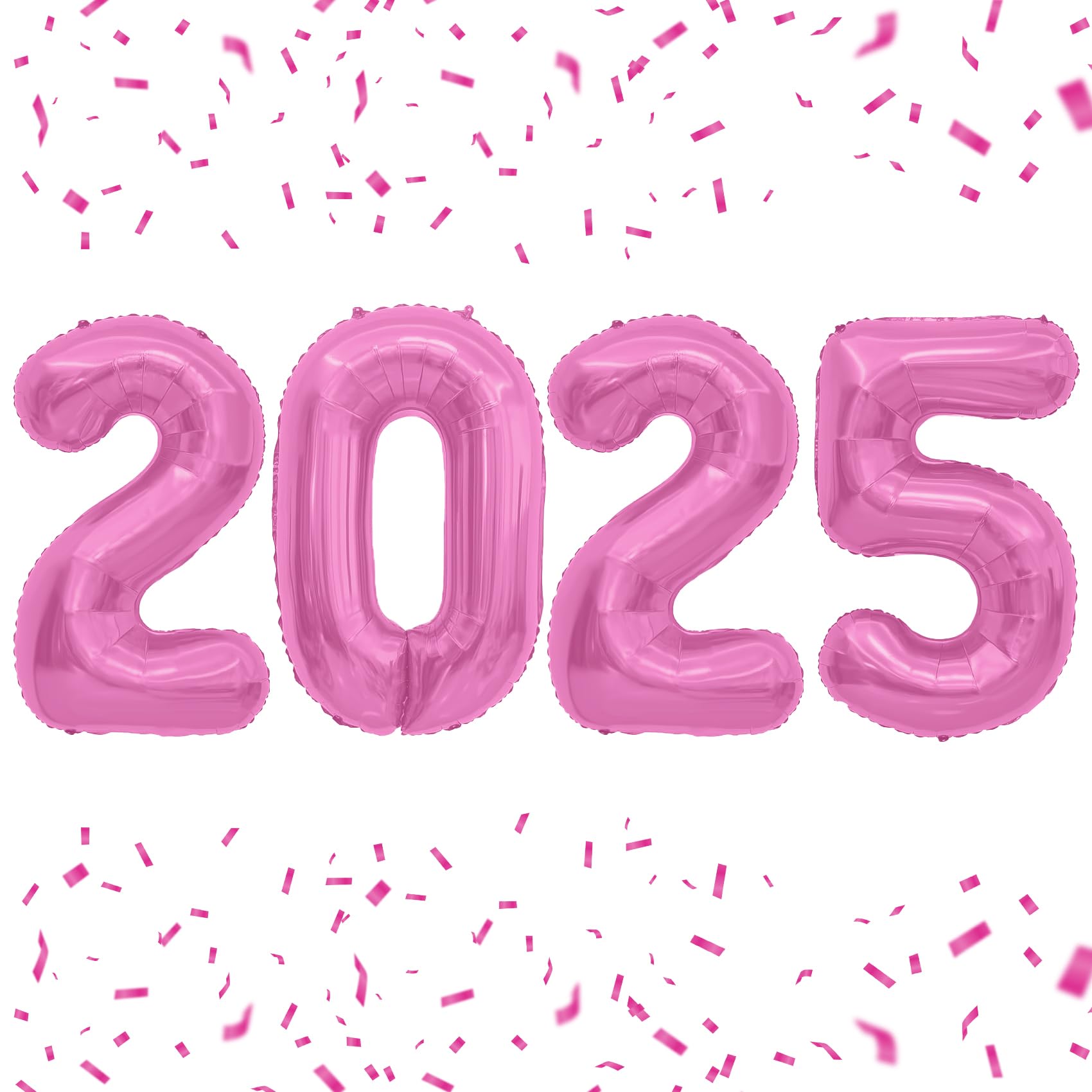 Buy 2025 Balloons, 40" Large 2025 Pink Foil Number Balloons, New Years ...