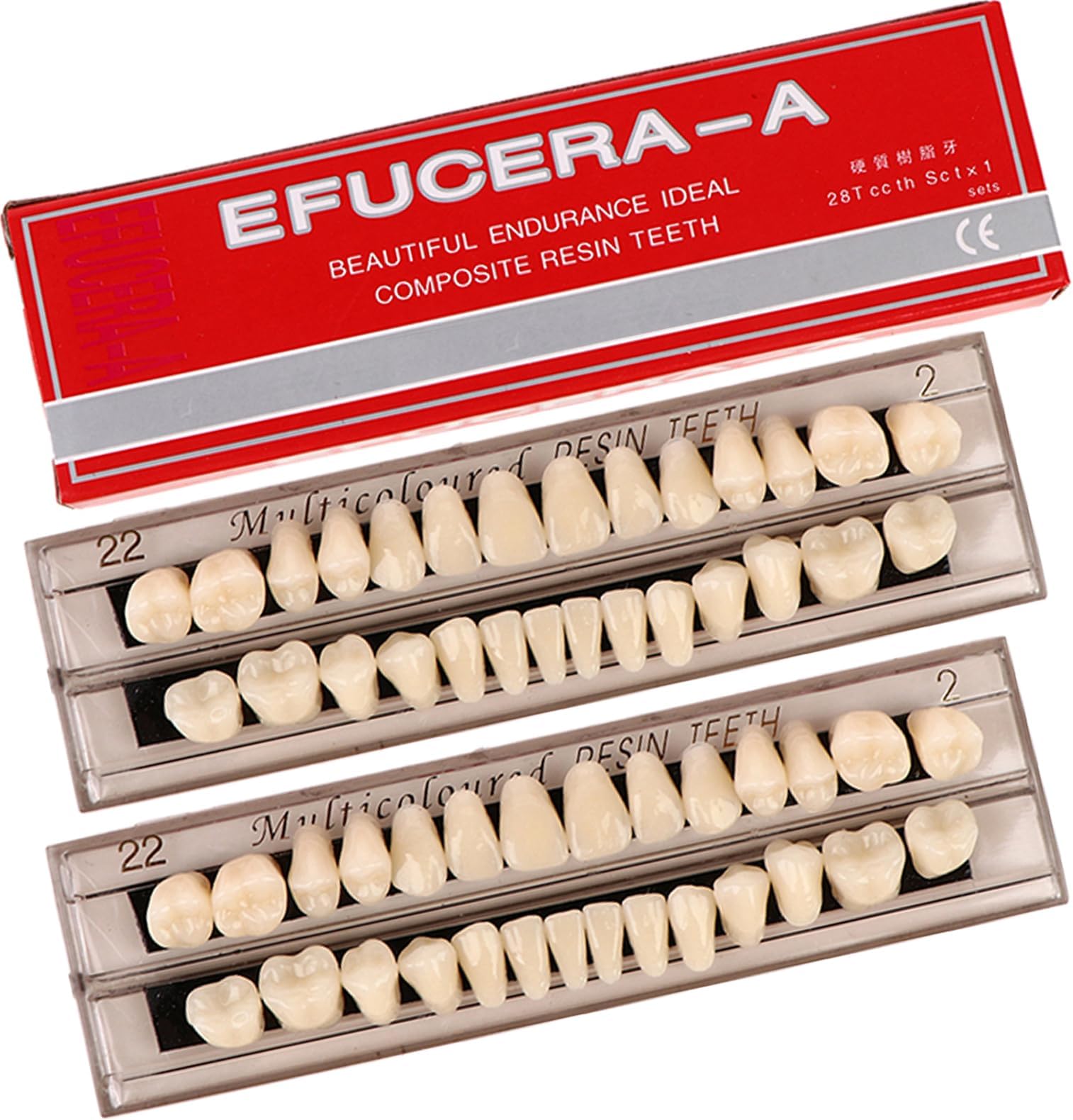 Amazon.com : 56 Pieces False Teeth, 2 Sets Whole Teeth Synthetic ...
