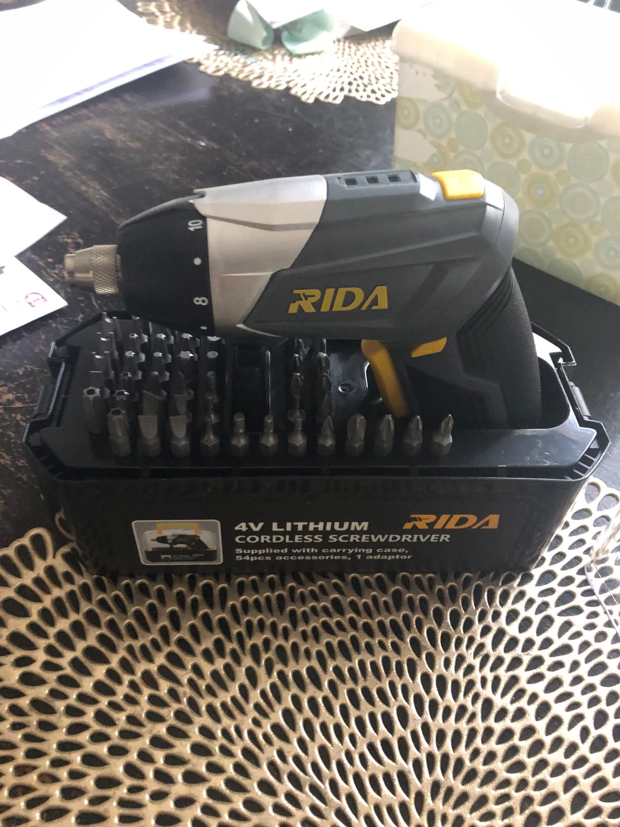 $8/mo - Finance RIDA 4V POWER Cordless Screwdriver Set 5Nm Screw Gun ...