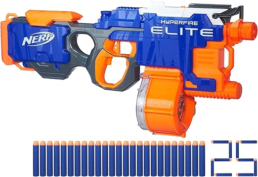 Amazon.com: Nerf HyperFire Motorized Elite Blaster, 25-Dart Drum, Fires ...