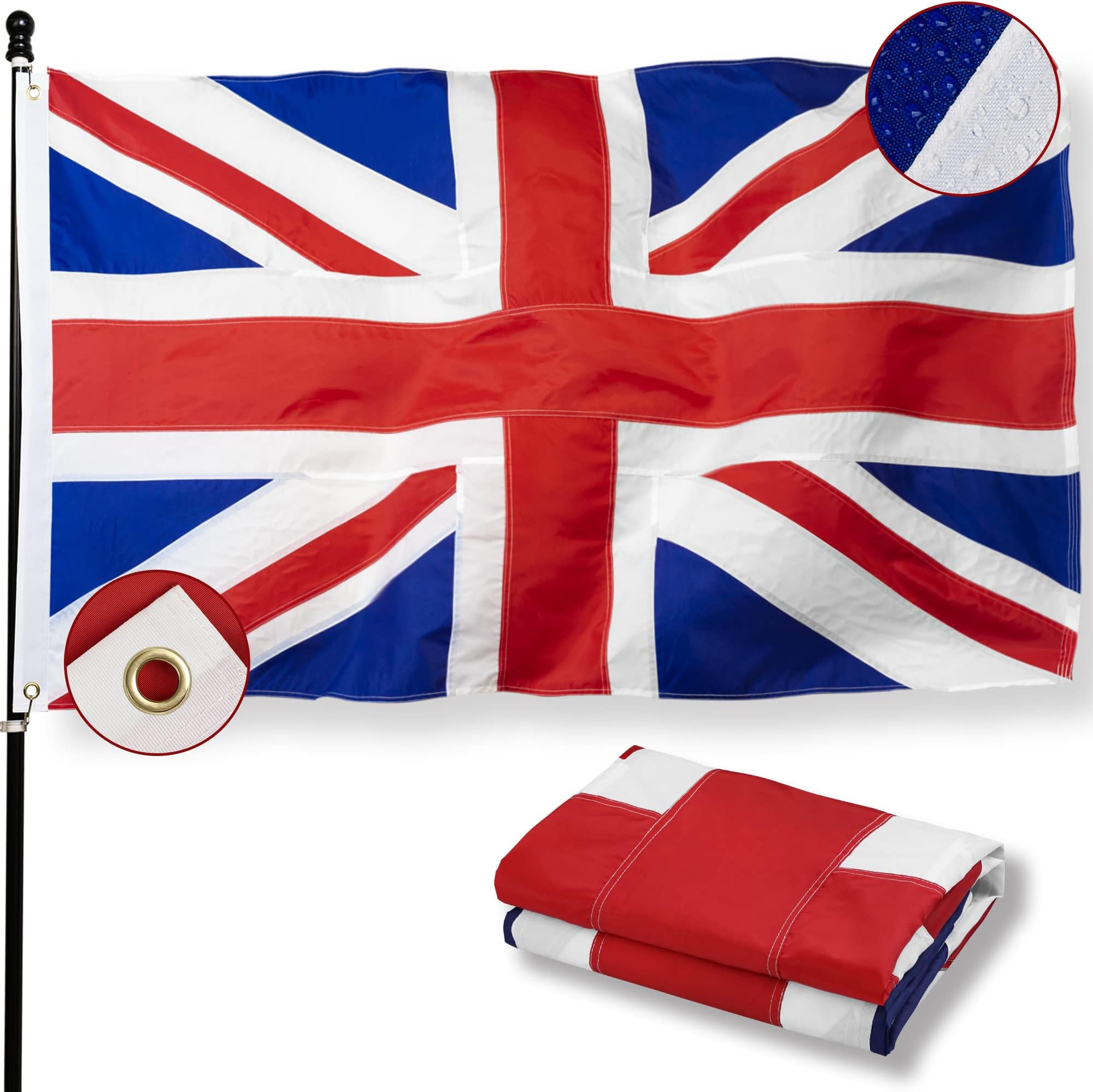 Amazon.com : FLAGBURG United Kingdom Flag 5x8 FT,1ply Printed Union ...