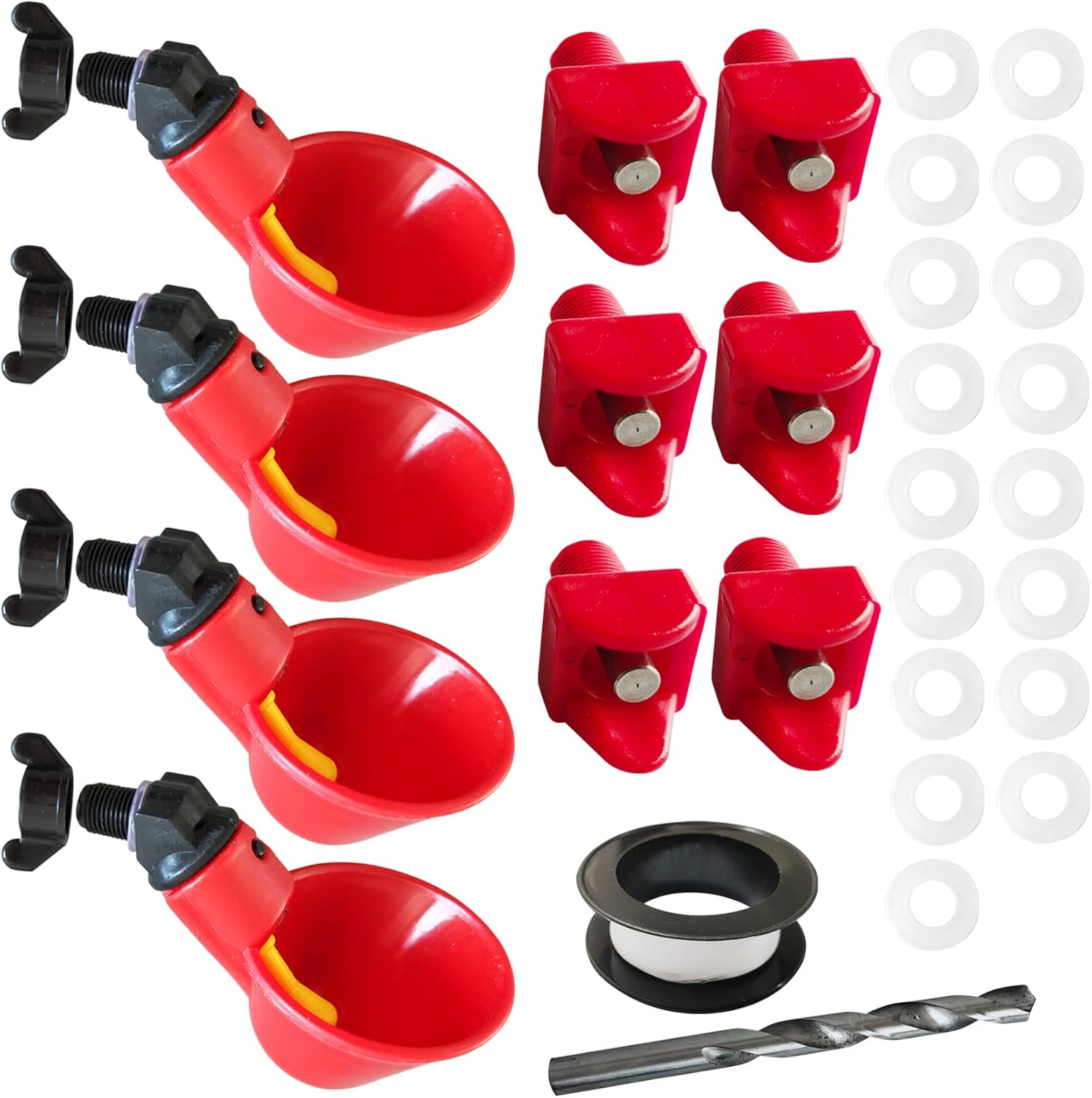 Amazon.com: 6pcs Horizontal Chicken Waterer Nipples Chicken Waterer ...