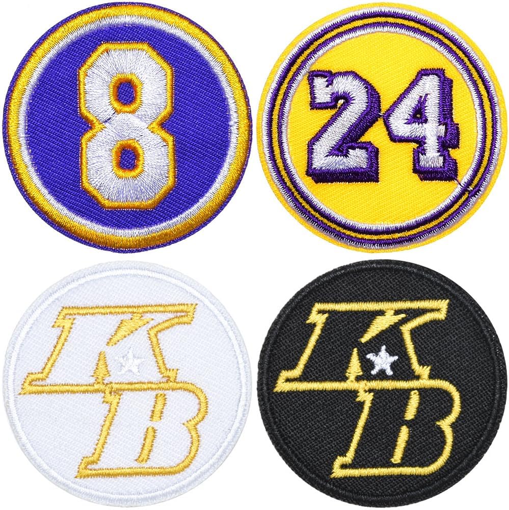 Amazon.com: Tornado-Storm 4 Pcs 8/24 Kobe Basketball Jersey Number ...
