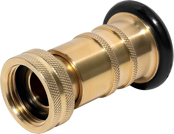 Amazon.com: T2OL Brass Fire Hose Nozzle, 1-Inch NPSH/NPT Thread, 100 ...