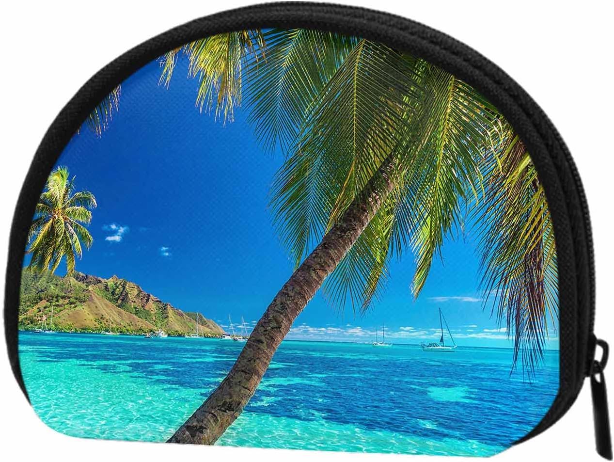 Amazon.com: IBILIU Small Coin Purse Tropical Island Beach Theme The ...