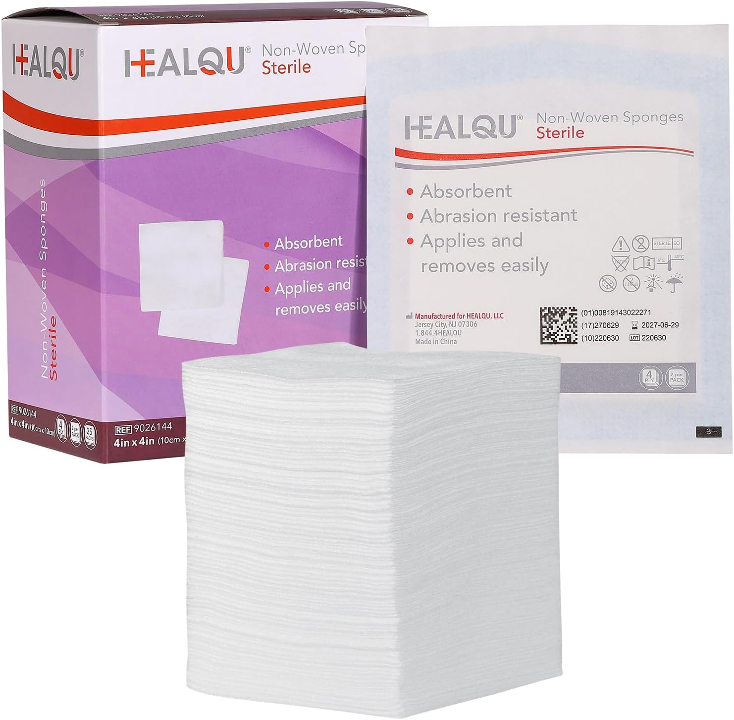 Amazon.com: Split Drain Sponge Gauze 2x2 Sterile 6 Ply Pads [Pack of 70 ...