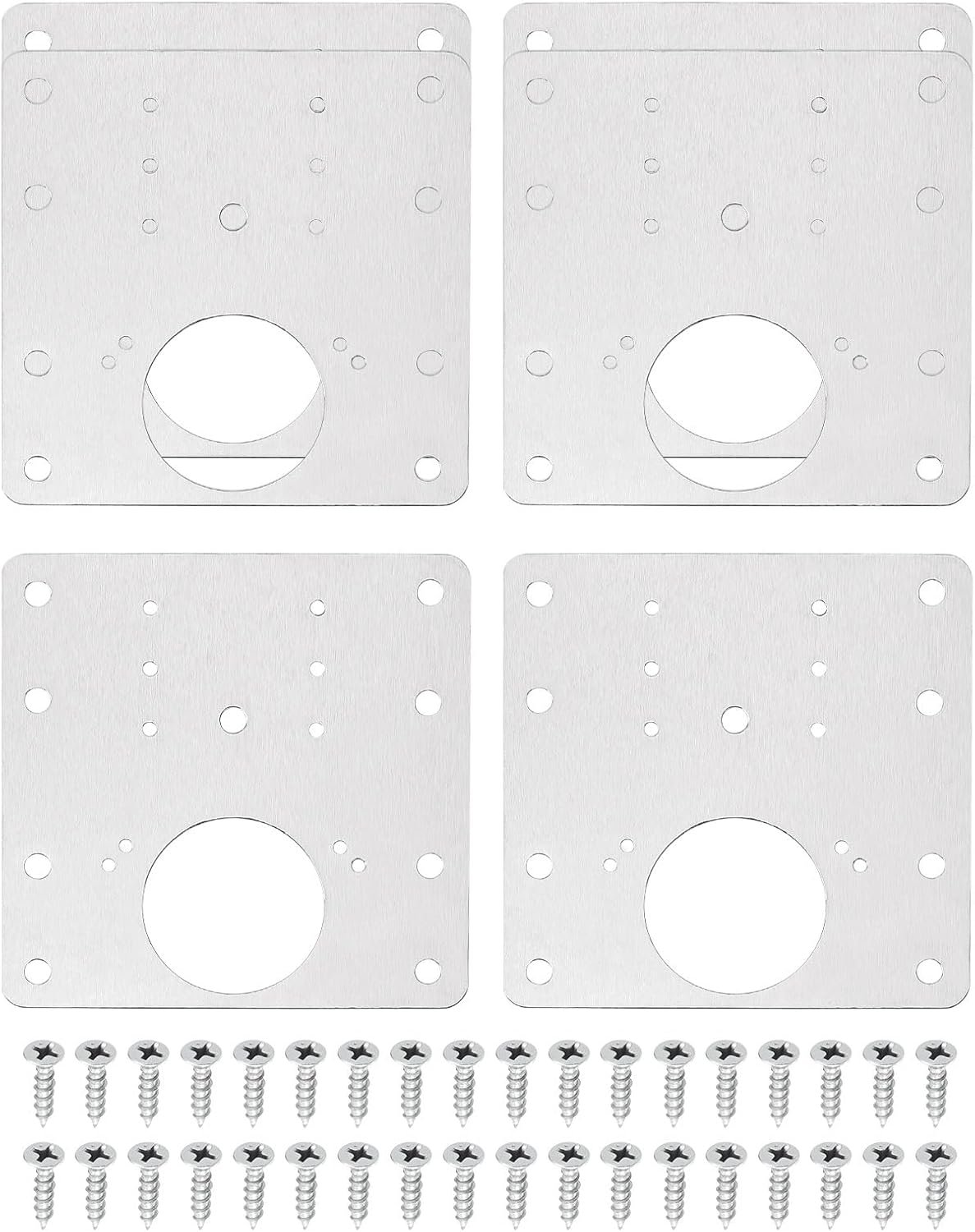 uxcell 6pcs Hinge Repair Kit, Cabinet Hinge Repair Plate, Kitchen ...