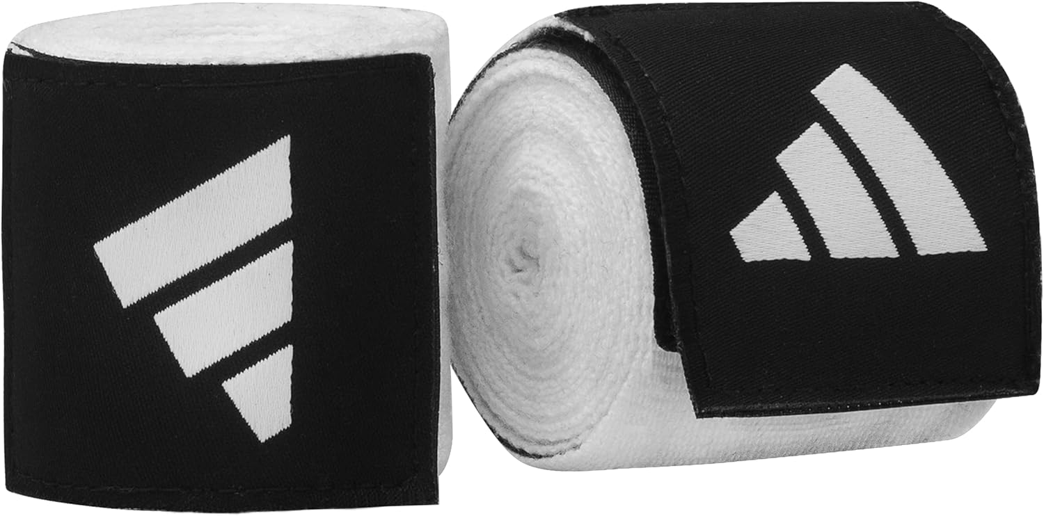 adidas Boxing Hand Wraps 5 x 3.5 m Wrist Training Boxing Crepe White ...