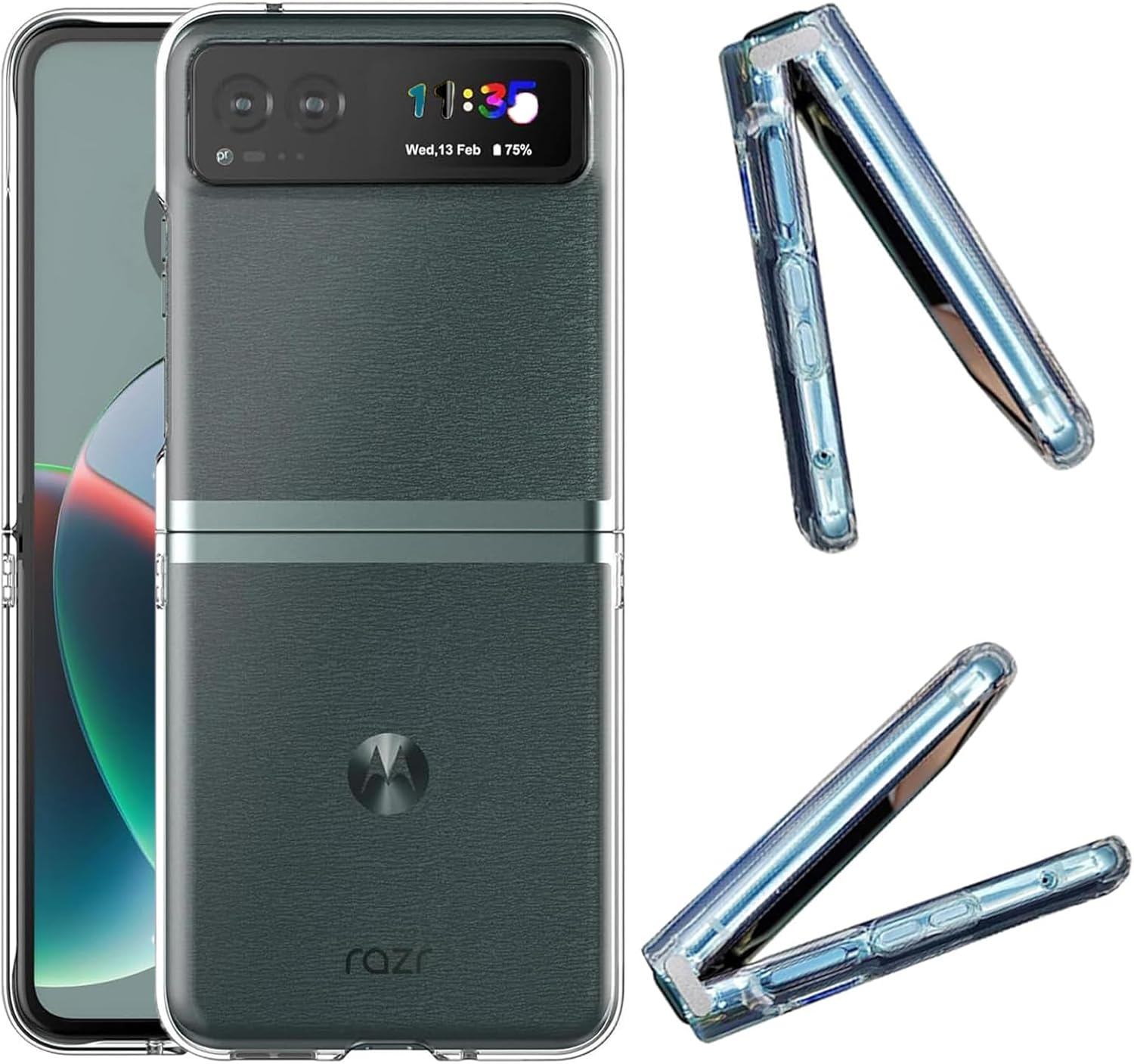 Amazon.com: Hiooloon for Motorola Razr 2023 Case Clear, Slim Fit ...