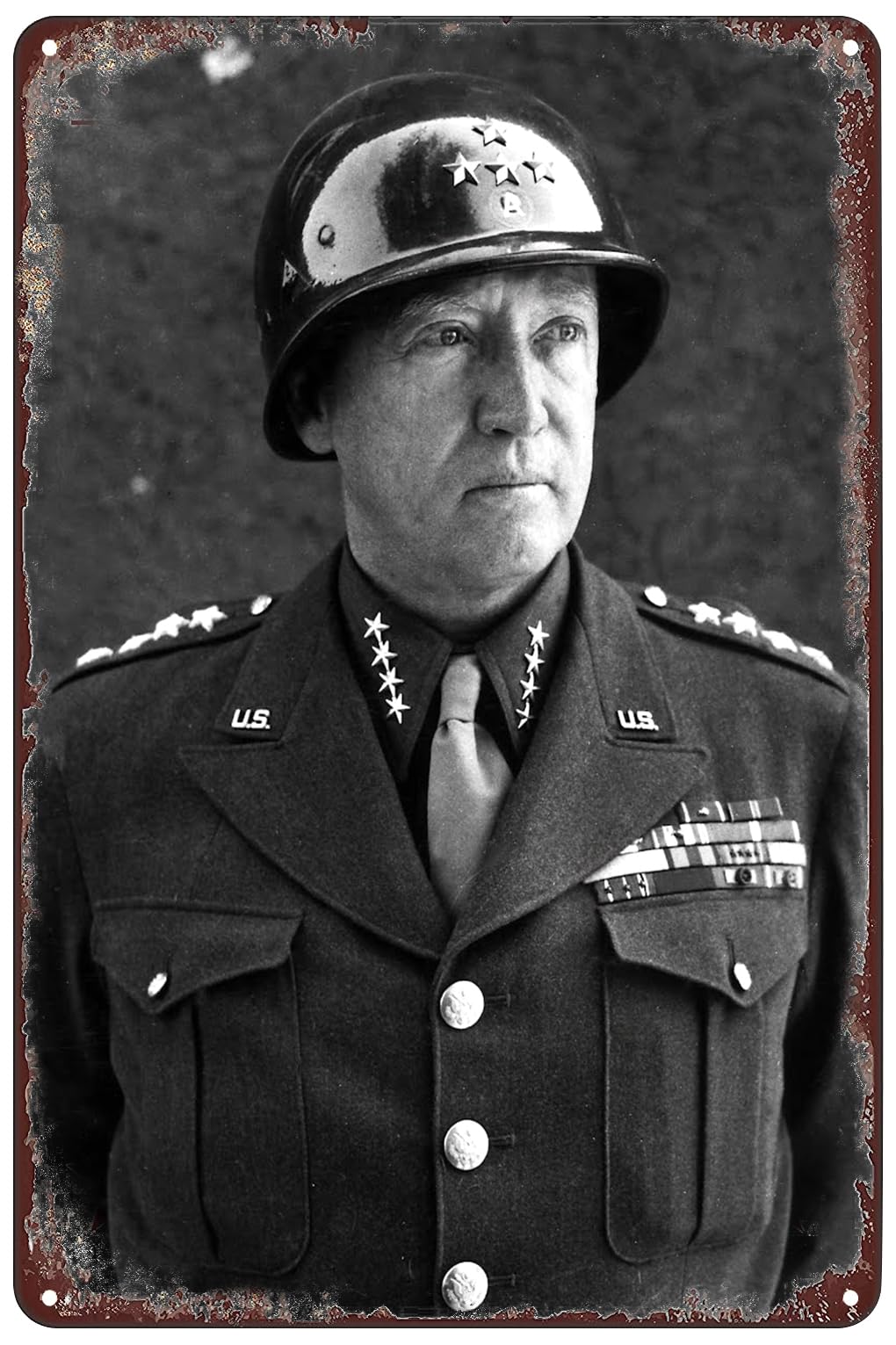 Amazon.com : General George S. Patton Metal Poster Military History Tin ...