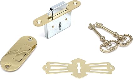 LK-02 Roll Top Desk Lock Antique Desk Full Mortise Lock Comes with 2 ...
