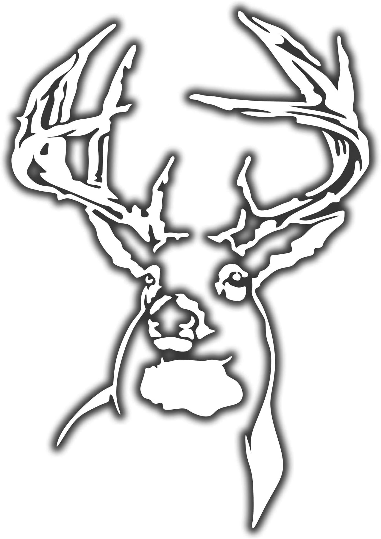 Amazon.com - Large Deer Head American Flag Decal, Deer Hunting Sticker ...