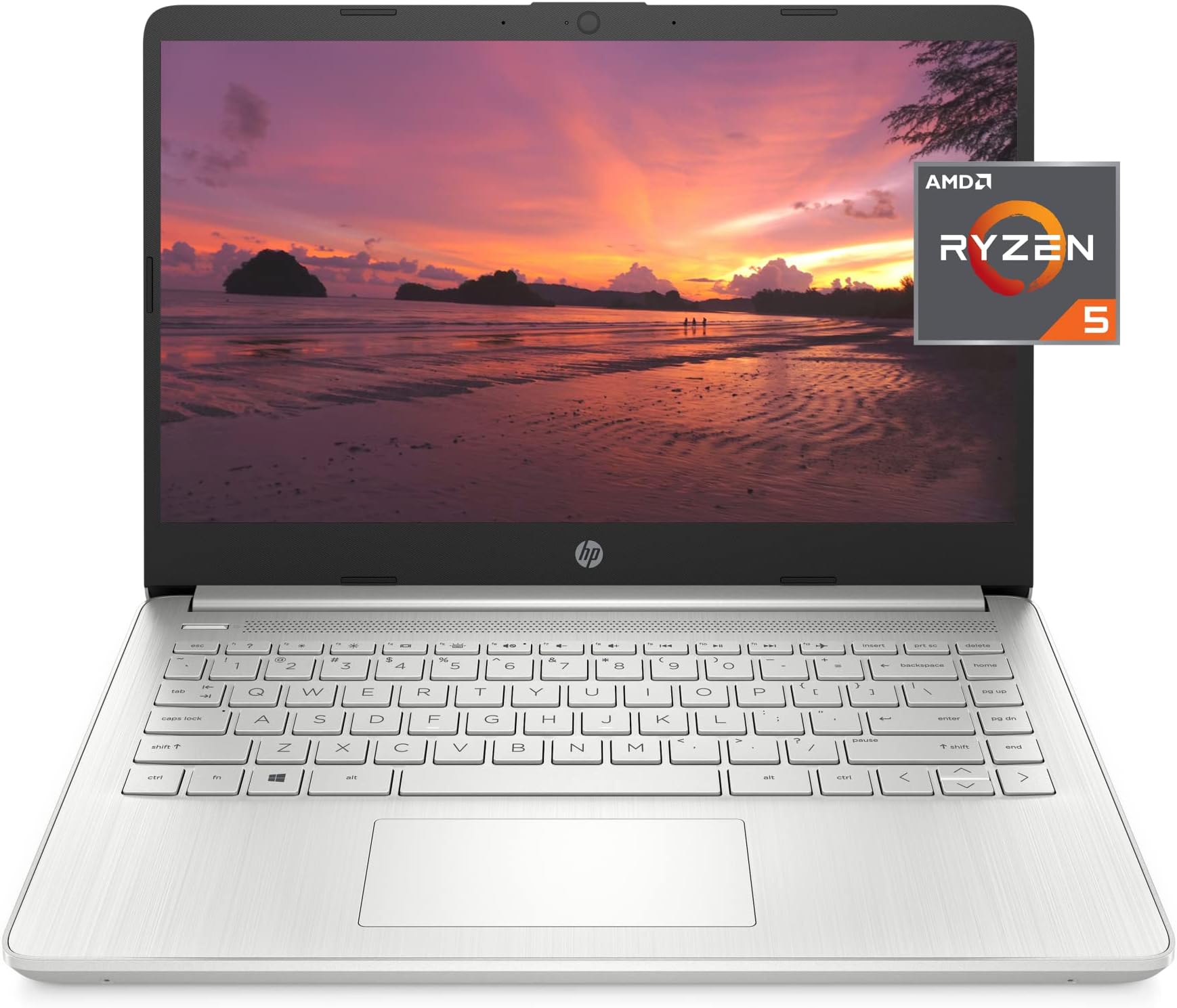 Amazon.com: HP 14 Laptop, AMD Ryzen 5 5500U, 8 GB RAM, 256 GB SSD ...