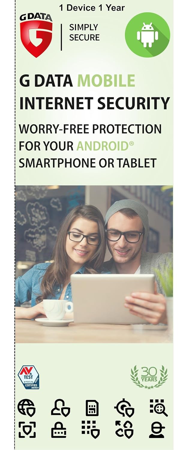G Data Mobile Internet Security - Android - 1 User, 1 Year (Activation ...
