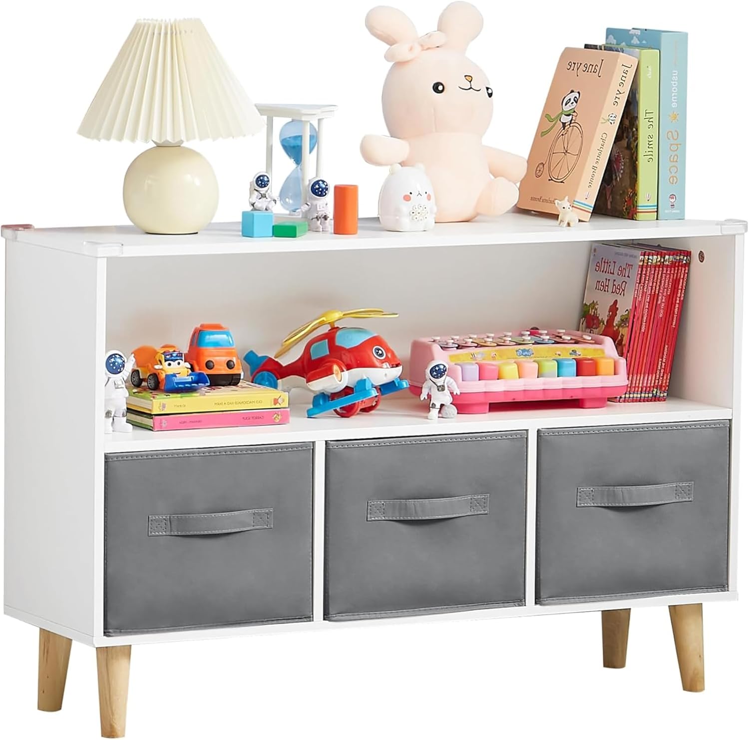 Amazon.com: CUANBOZAM 35 Inch Wooden Storage Organizer Cubby with ...