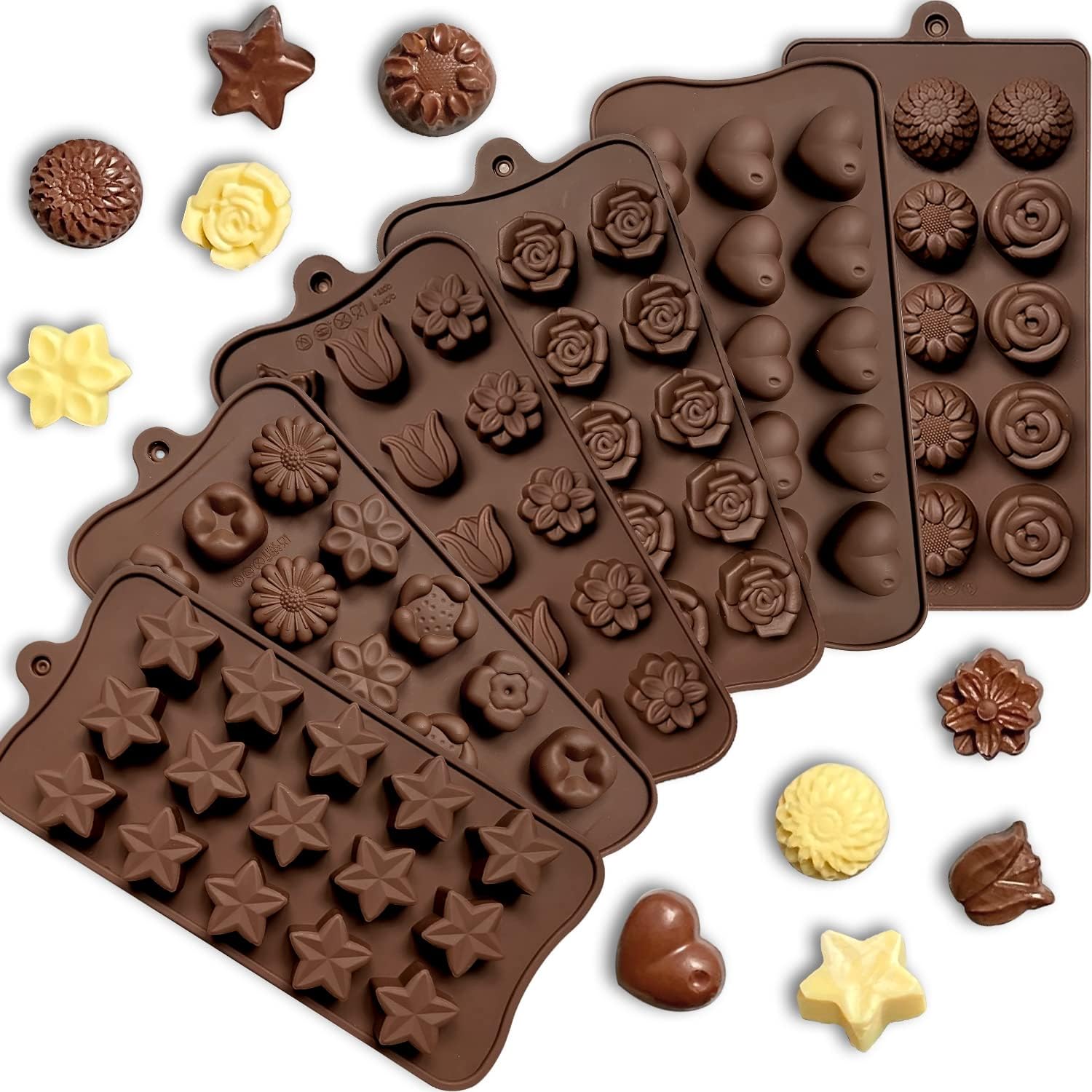 Selecto Bake 30-Cavity Chocolate Mold, Non Stick Food Grade Silicone ...