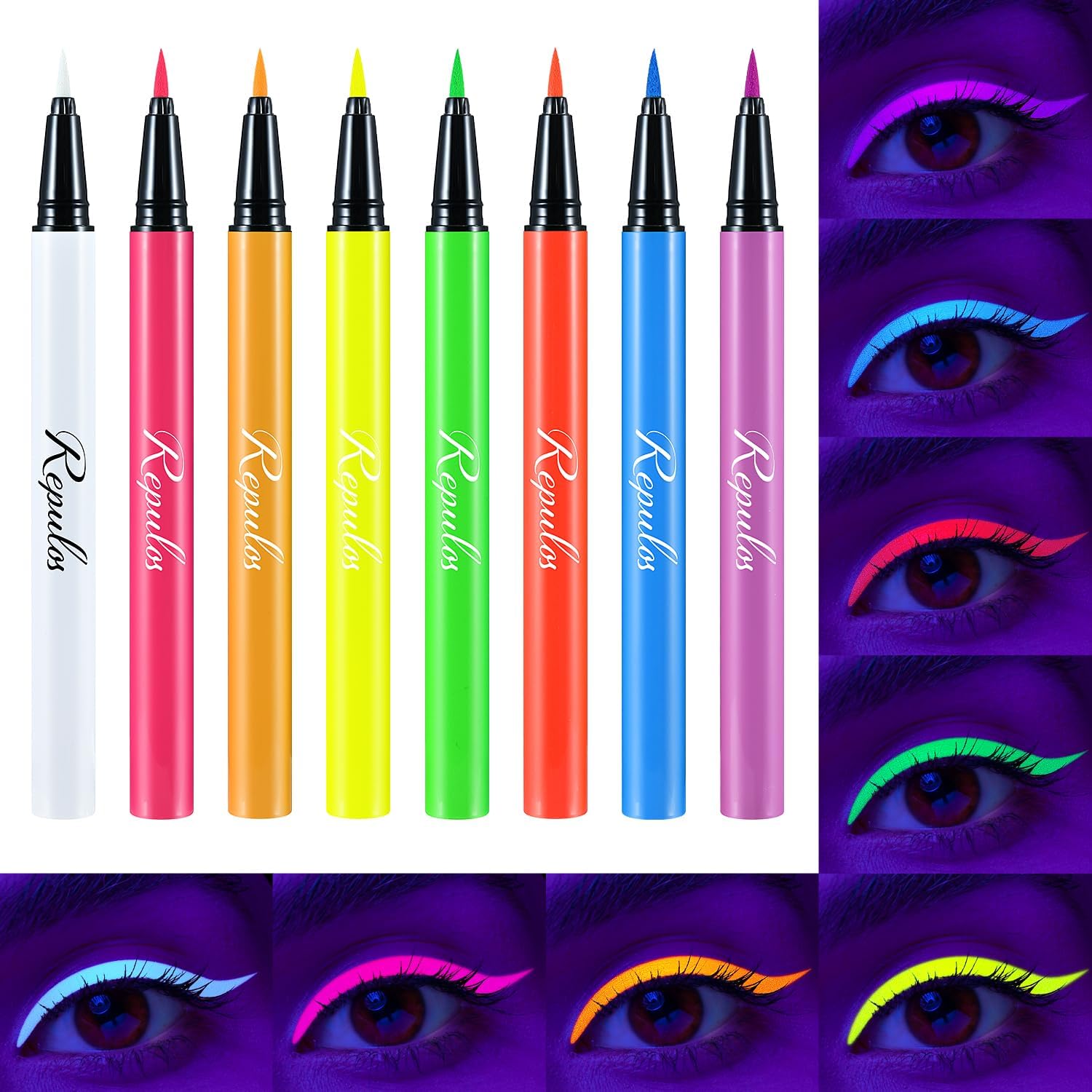 Amazon.com : DELISOUL Neon Liquid Eyeliner Pen, Waterproof Smudge-proof ...