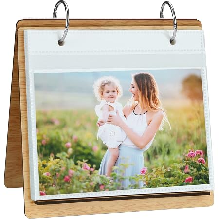 Amazon.com: SEEHAN 5x7 Photo Frames Wooden Flip Photo Album 5x7 ...