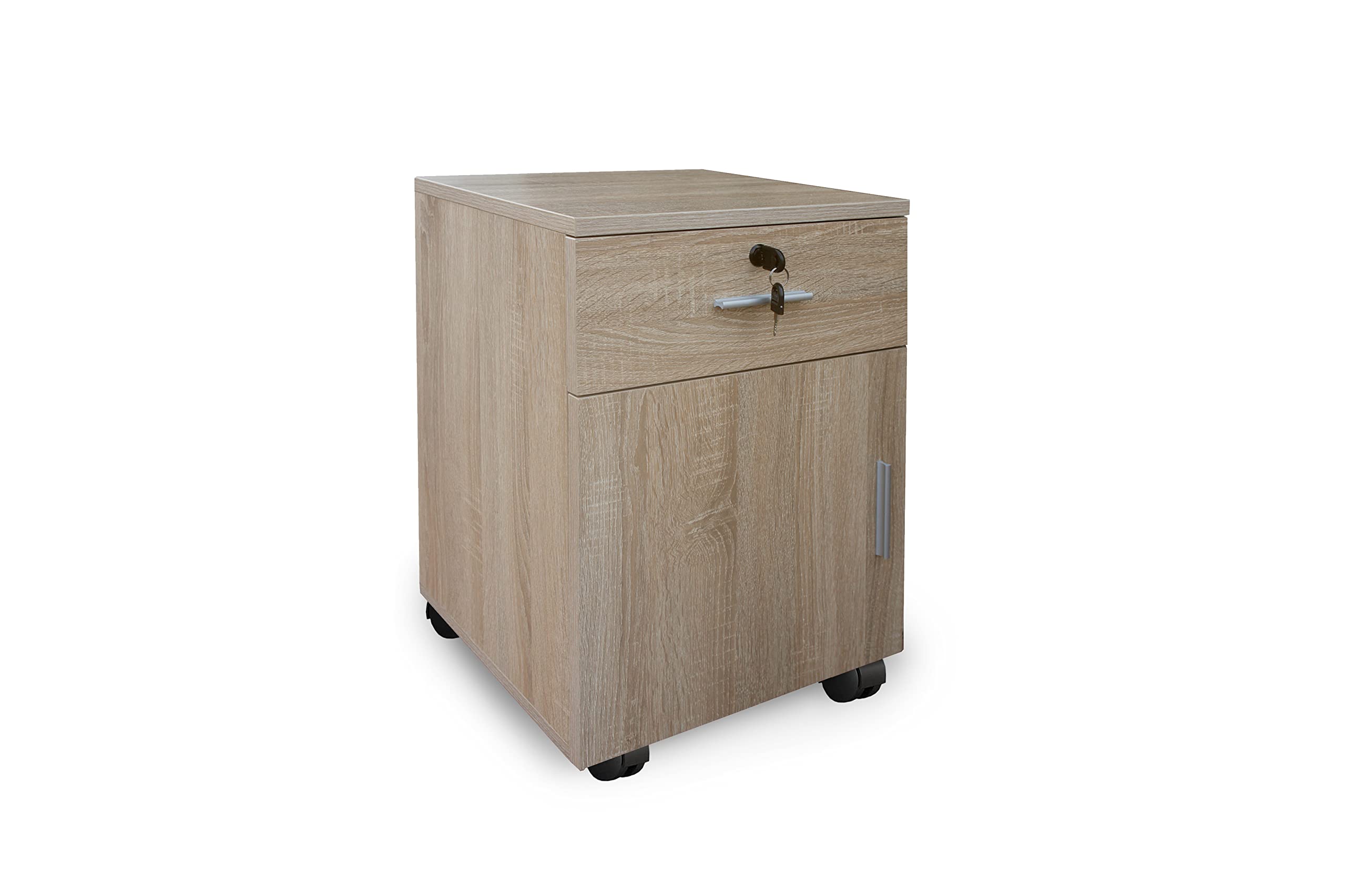 Mahmayi 1D1D Mobile Pedestal Drawers - Rolling File Cabinet with Lock ...