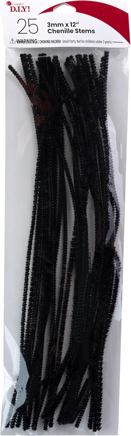 Basketball Shooting Trainer Black Chenille Pipe Cleaners - 25 Pack 3mm ...