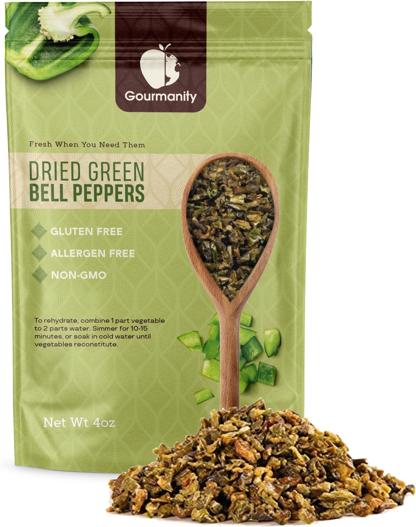 Amazon.com: The Spice Lab Green Bell Pepper - Sweet Dehydrated Bell ...