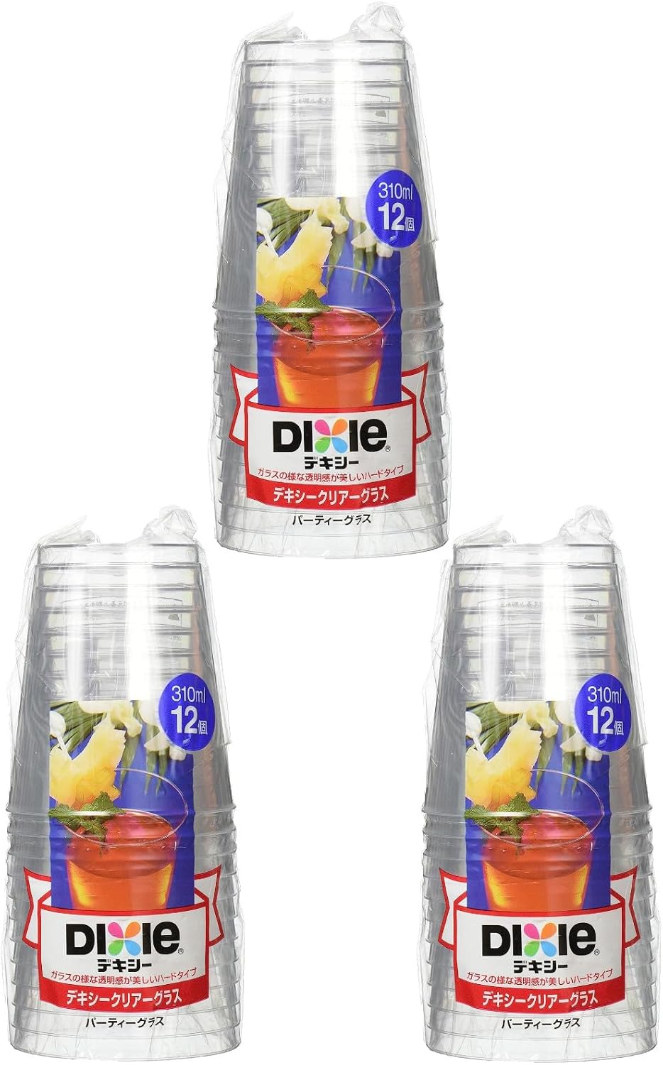 Amazon.com: Dixie Japan Party Glasses, Plastic Cups, Clear, 10.2 fl oz ...