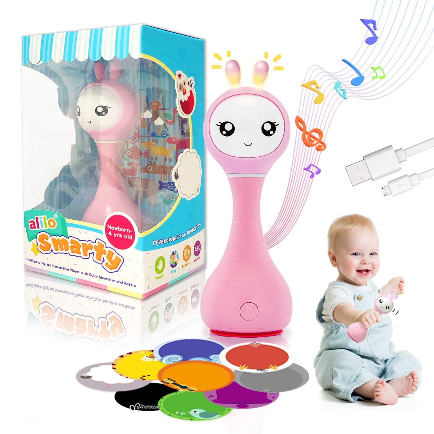 Amazon.com: alilo Smarty Baby Audio Player - Toy with Chewable Teether ...