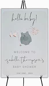 Amazon.com: Neutral Boho Baby Shower Welcome Sign - Boy Clothes ...