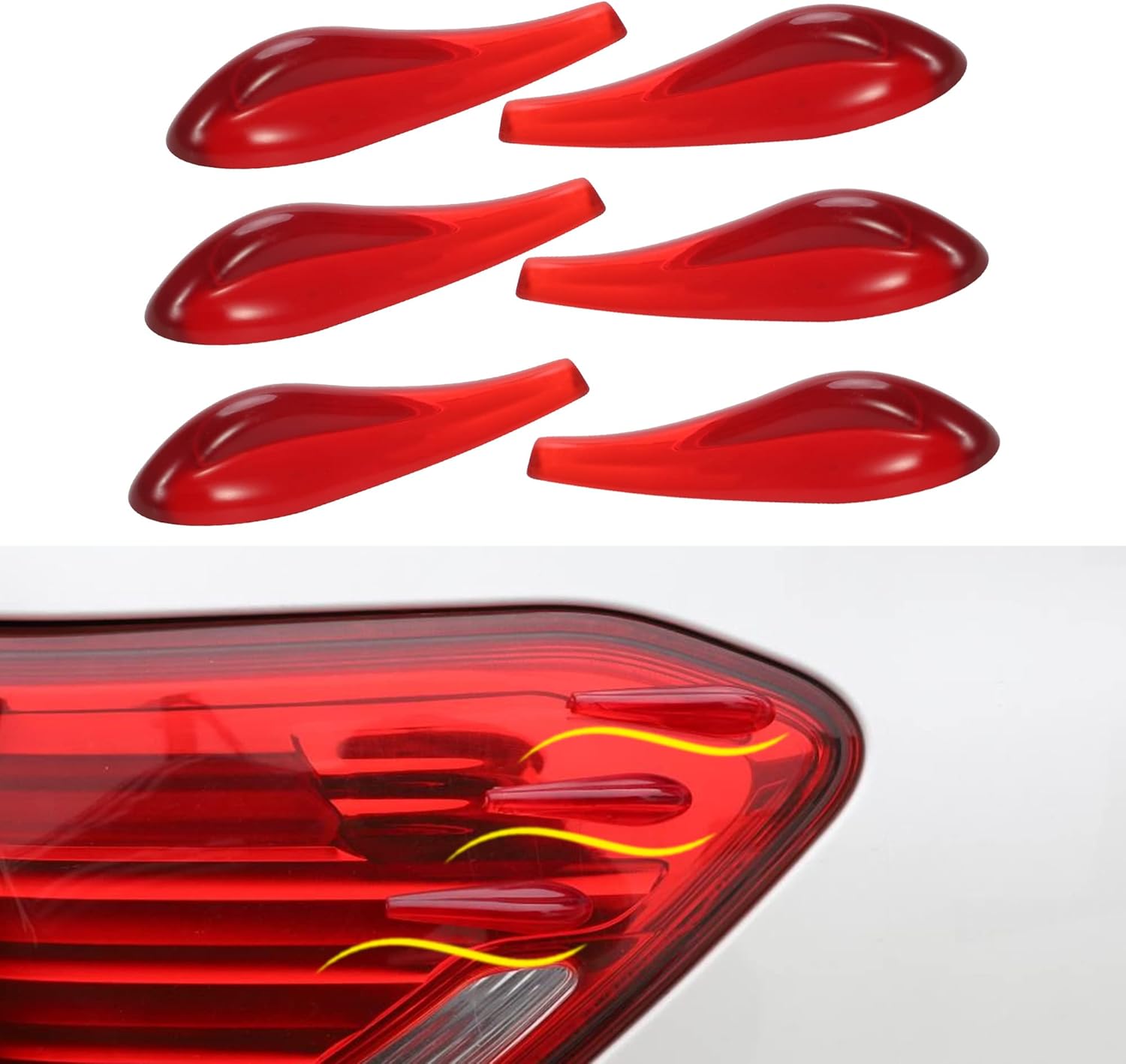 Amazon.com: TOMALL 3D Spoiler Stickers Taillights Trim for Combing Air ...